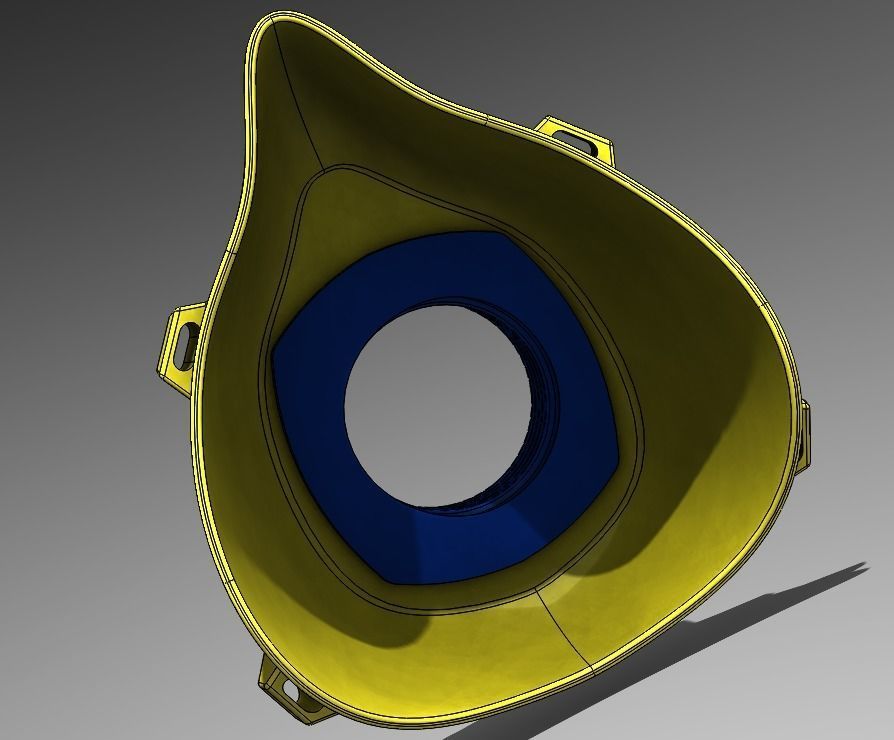 Face mask usable with comercial and improvised filters free 3D model 3D ...