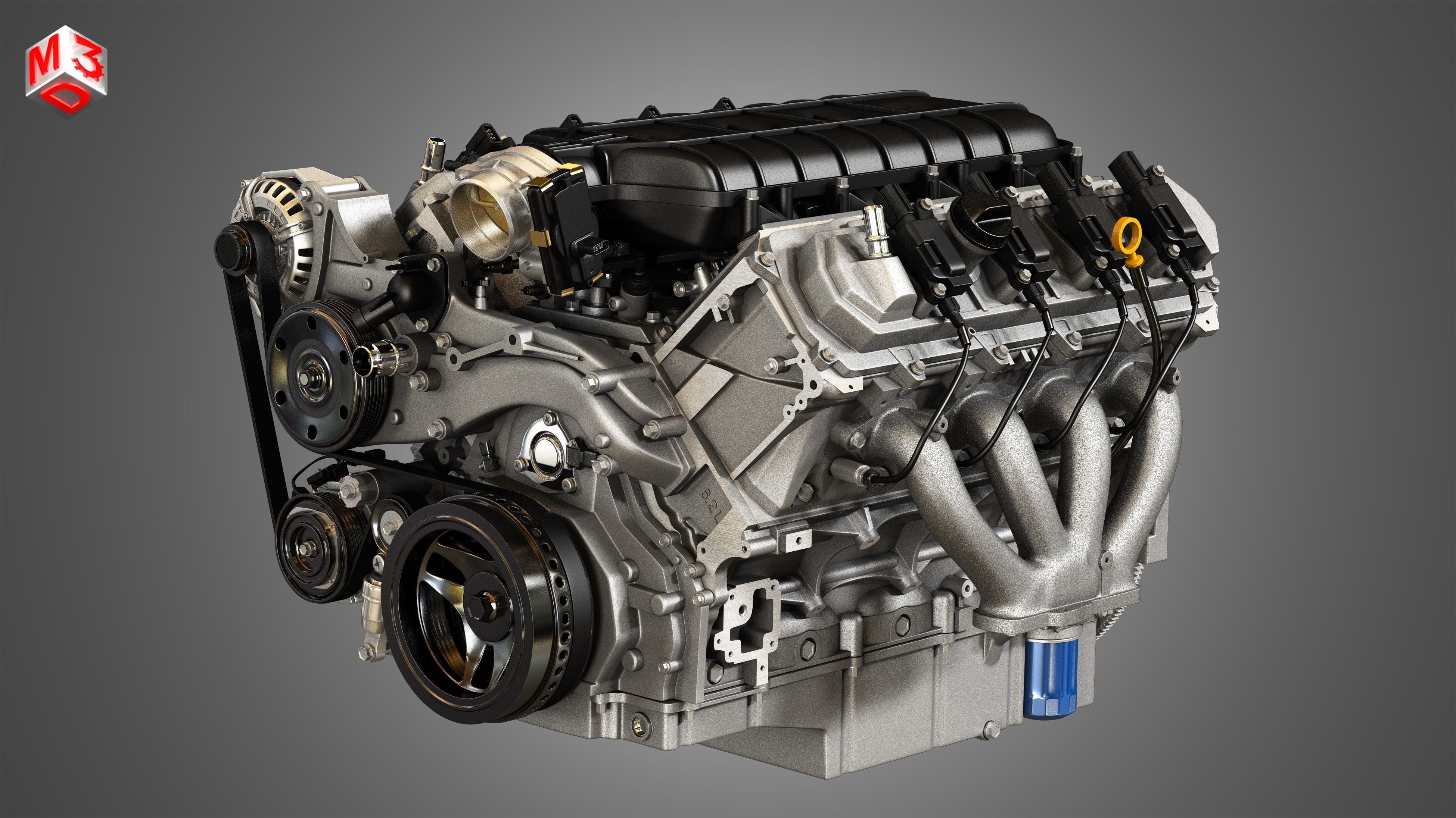LT1 Engine - V8 Small Block Engine 3D model | CGTrader