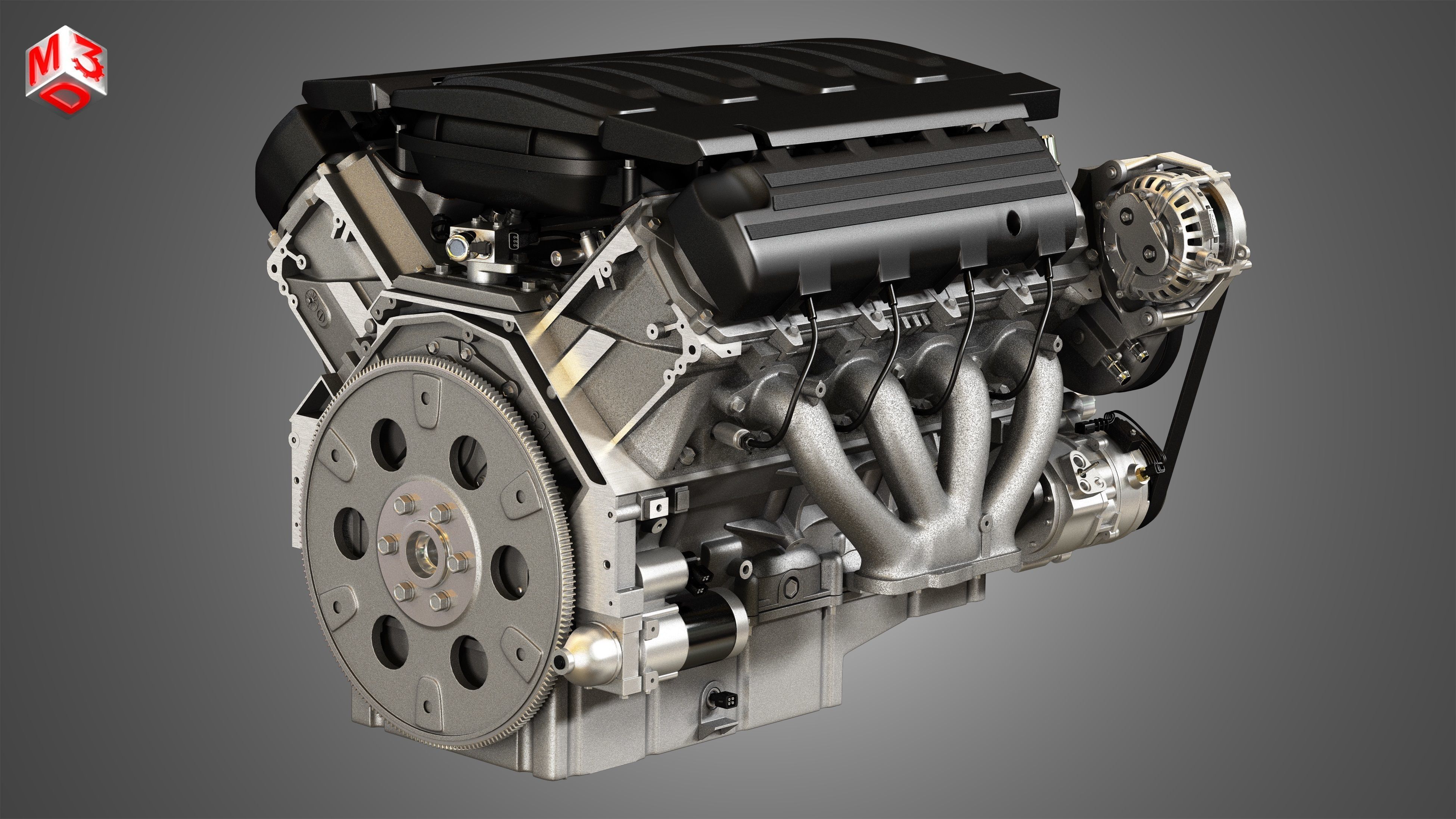 LT1 Engine - V8 Small Block Engine 3D model | CGTrader