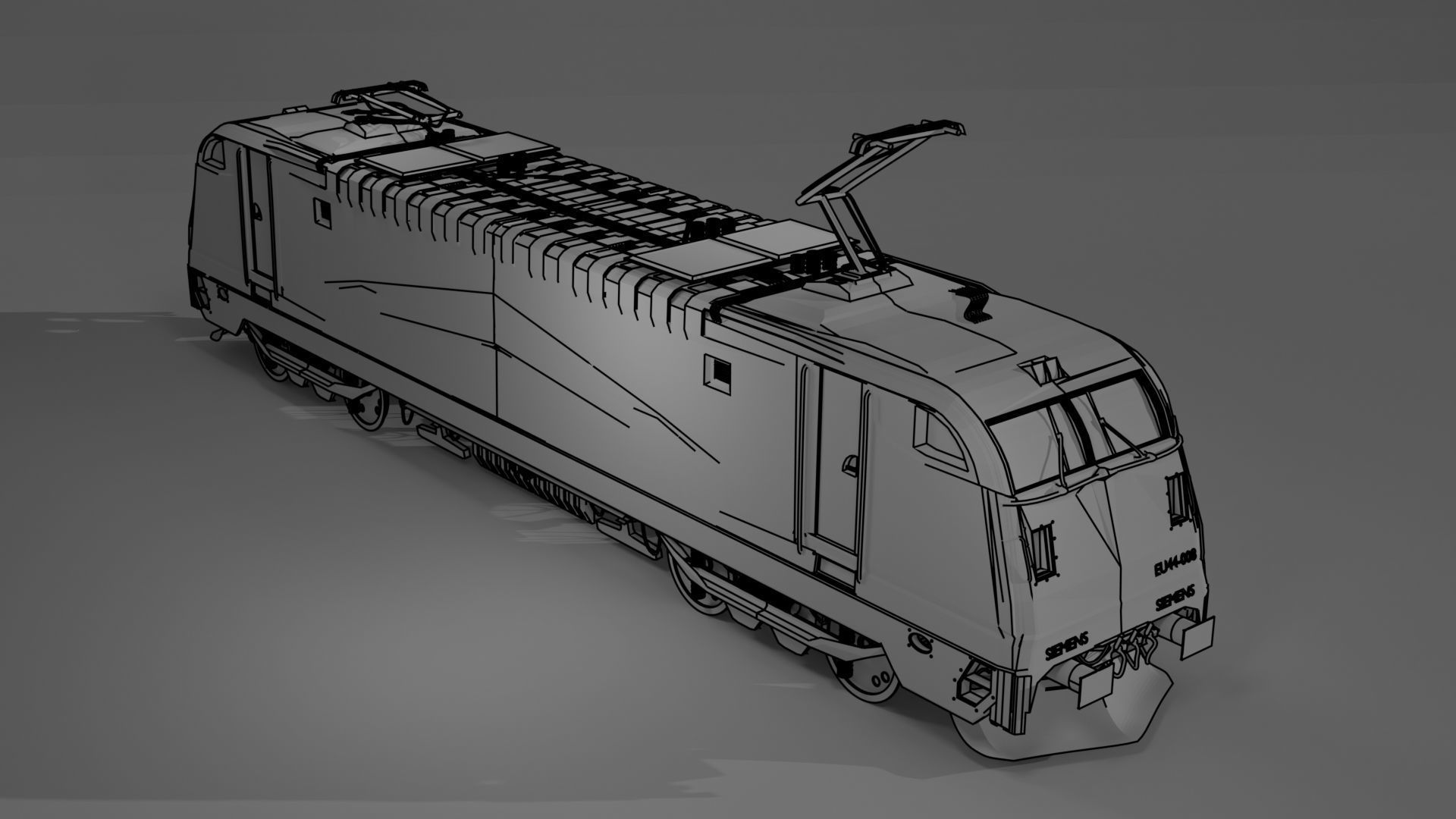 Fictitious model of Eu-44 train 3D model 3D model | CGTrader