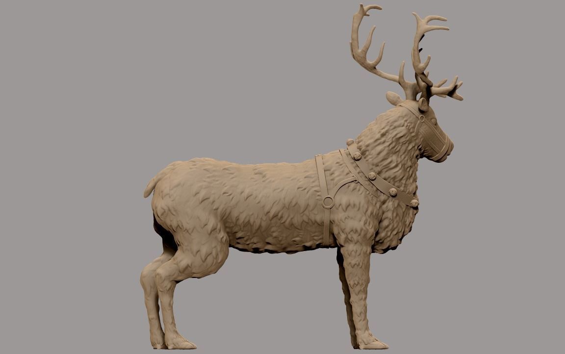 Rudolph reindeer 3D model 3D printable | CGTrader