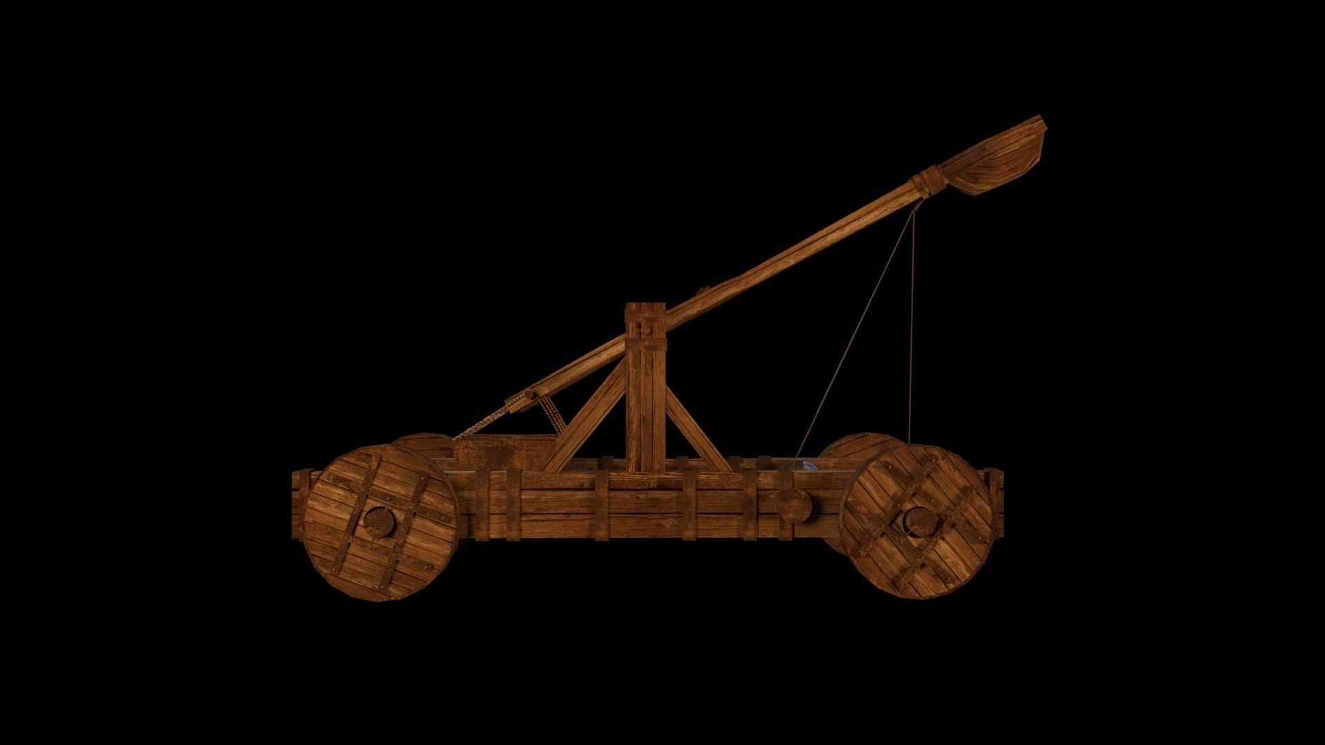 Catapult 3D model animated | CGTrader
