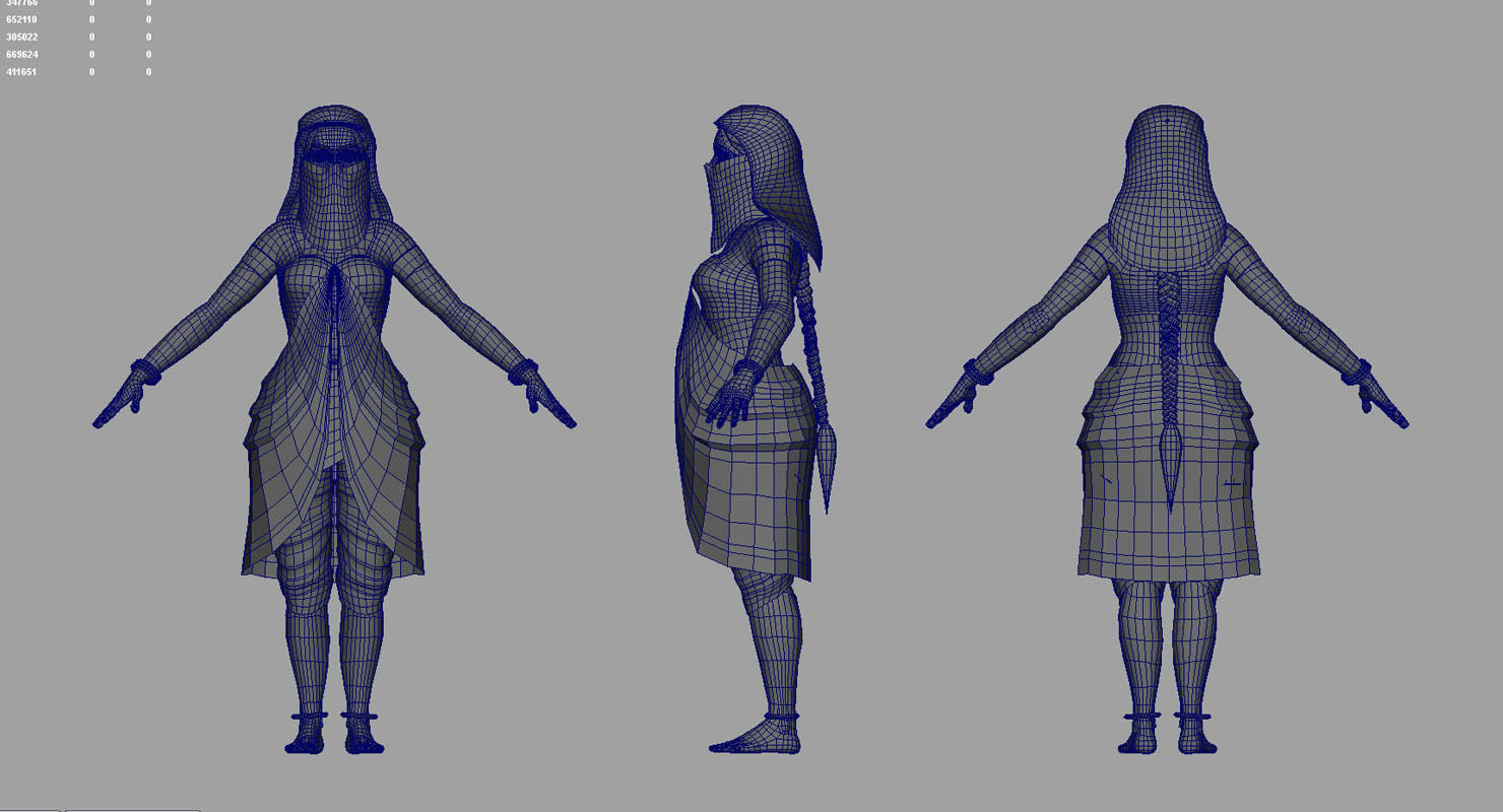 muslim girl dancer 3d model 3D model | CGTrader