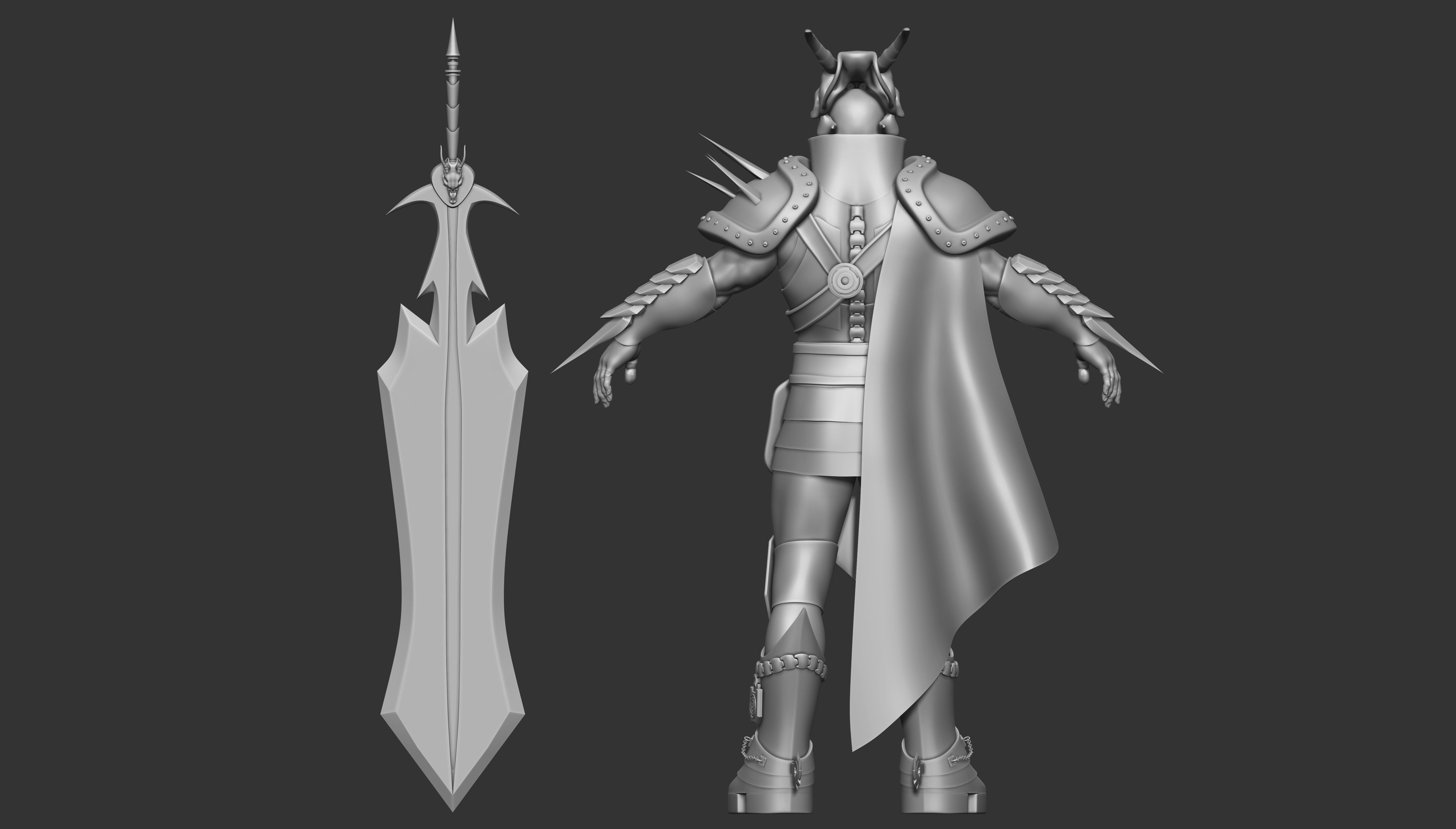 Fantasy Knight High poly Zbrush project 3D model | CGTrader