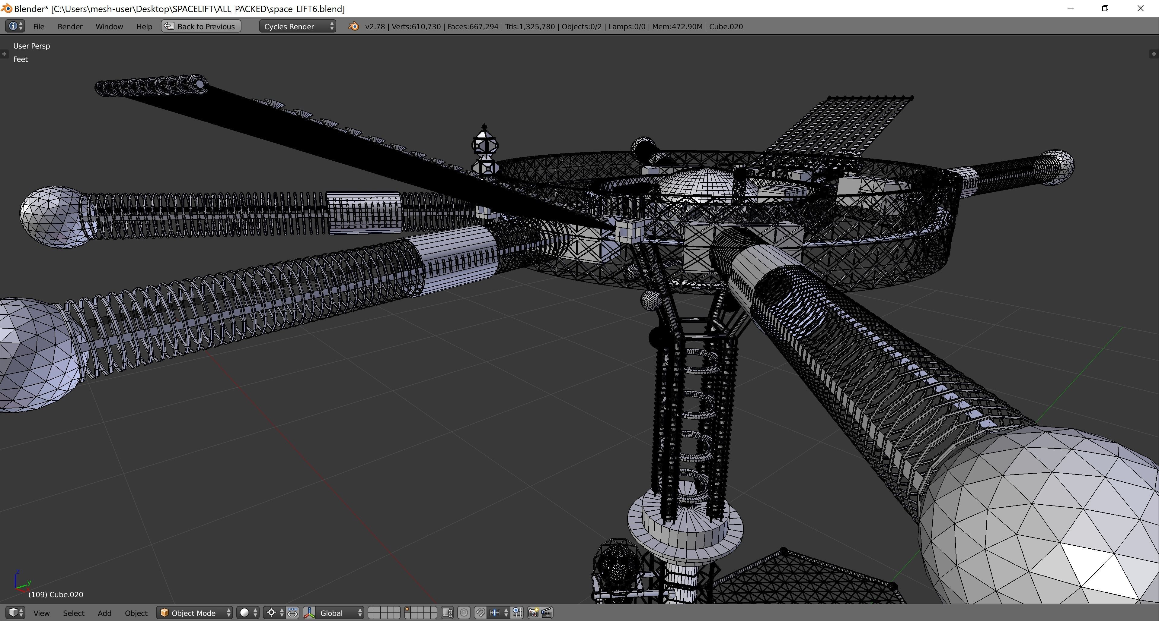 Space elevator Sci-FI 3D model 3D model | CGTrader