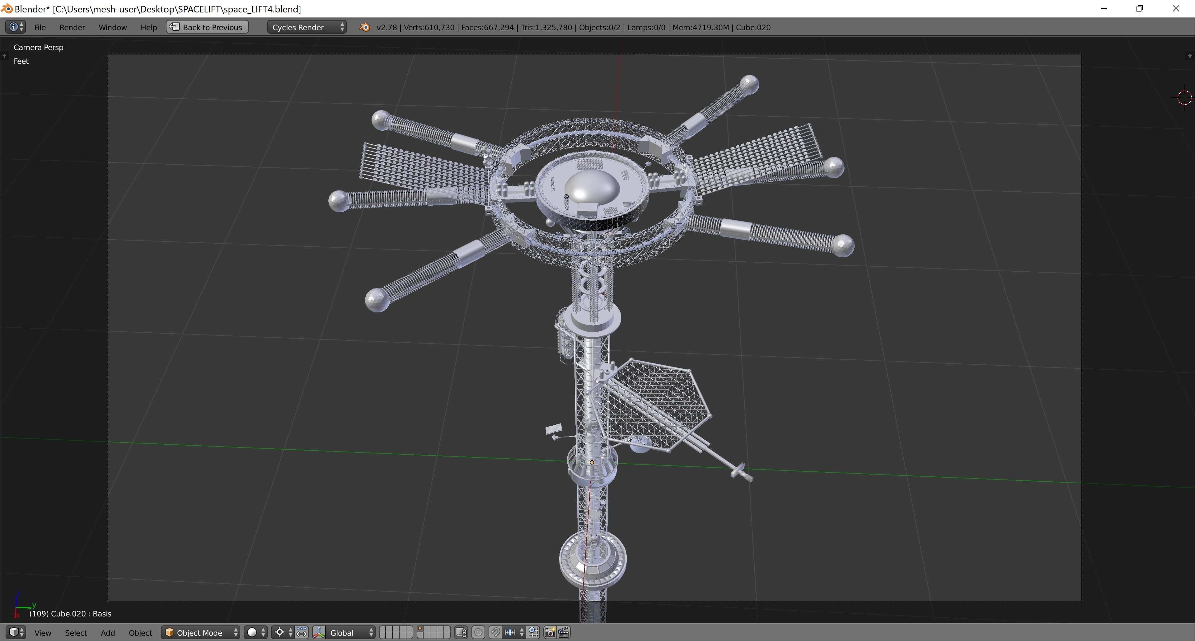 Space elevator Sci-FI 3D model 3D model | CGTrader