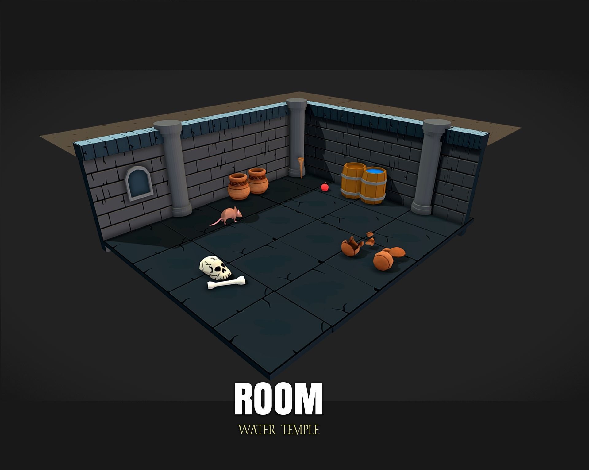 Modular Cartoon Dungeon Props and Tileset Pack 3D model | CGTrader