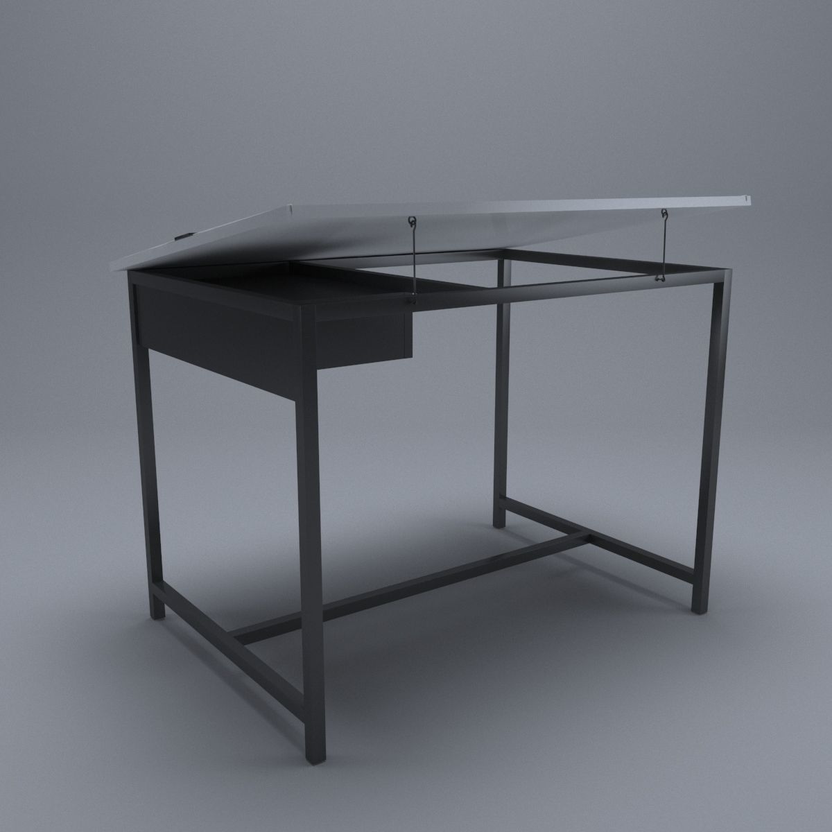 drafting table 3D model animated | CGTrader