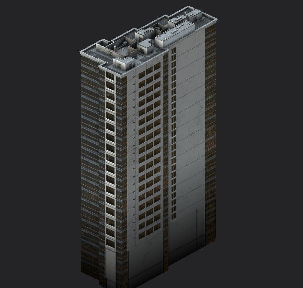 3D model BLU building VR / AR / low-poly | CGTrader