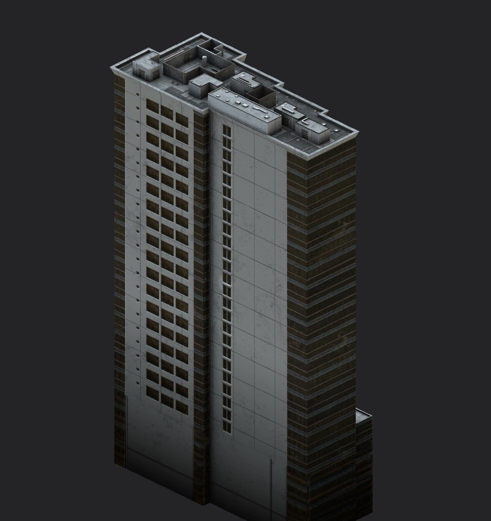 3D model BLU building VR / AR / low-poly | CGTrader