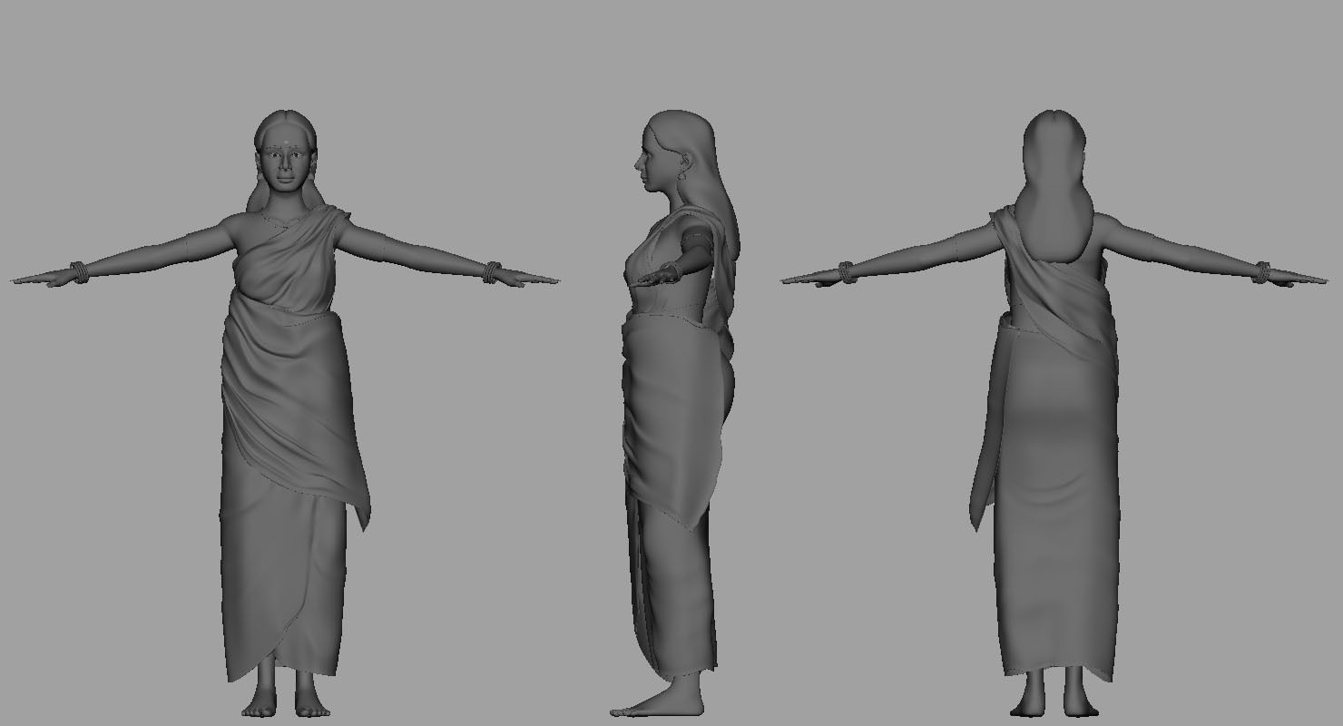 india woman 3d model 3D model | CGTrader