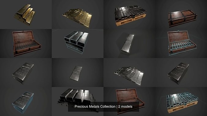 Precious Metals Collection VR / AR / low-poly | CGTrader