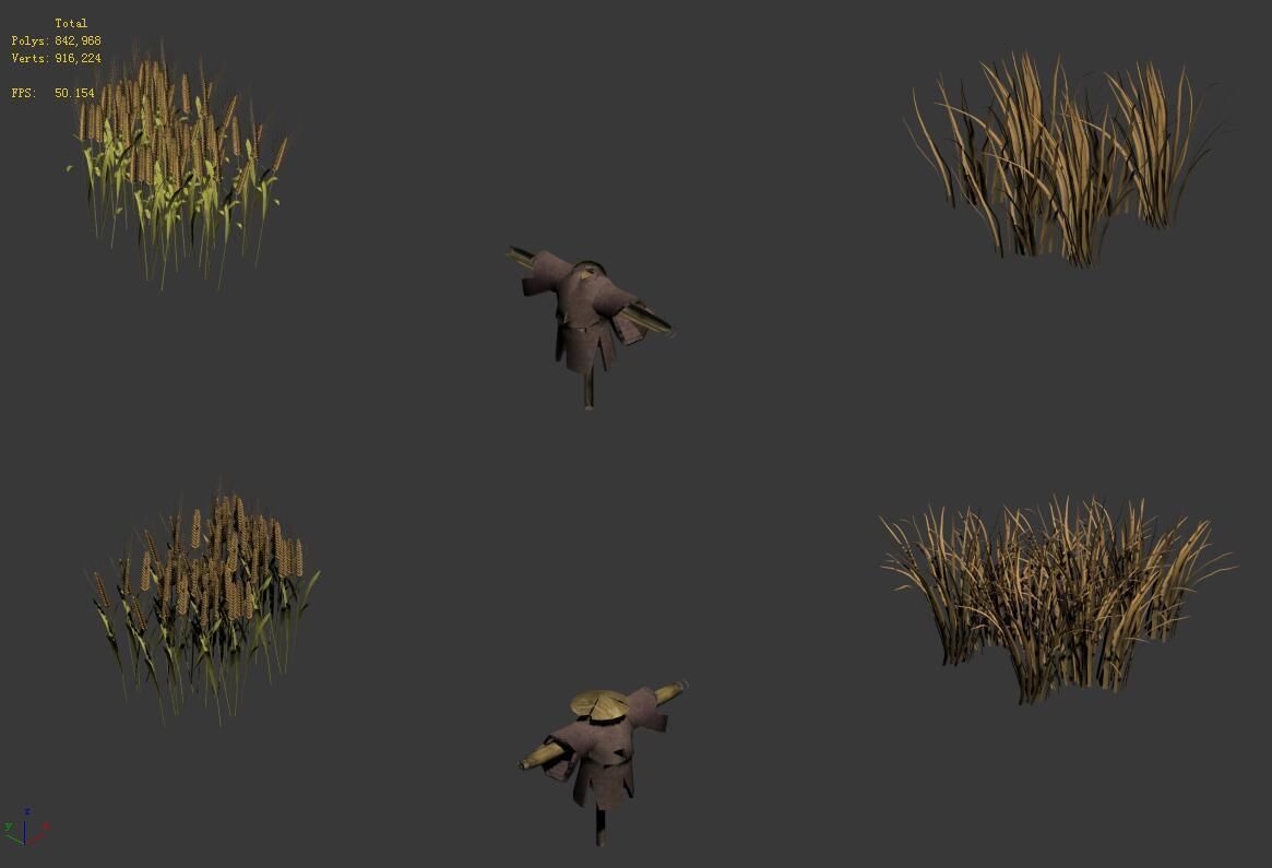 Paddy field 04 3D model | CGTrader