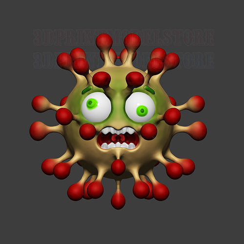 Coronavirus Covid 19 Monster free 3D model 3D printable | CGTrader