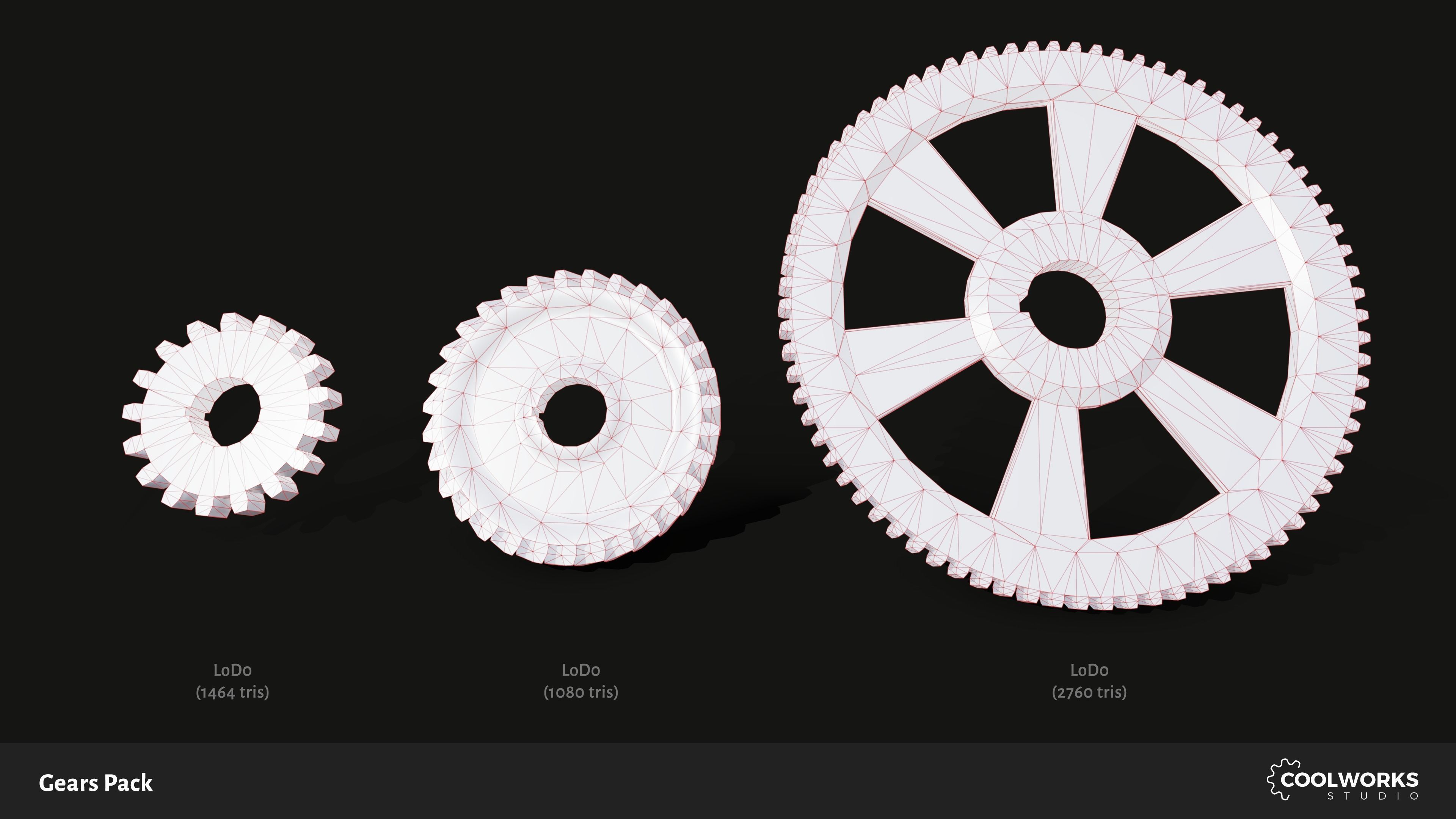 3D model Gear Set VR / AR / low-poly | CGTrader