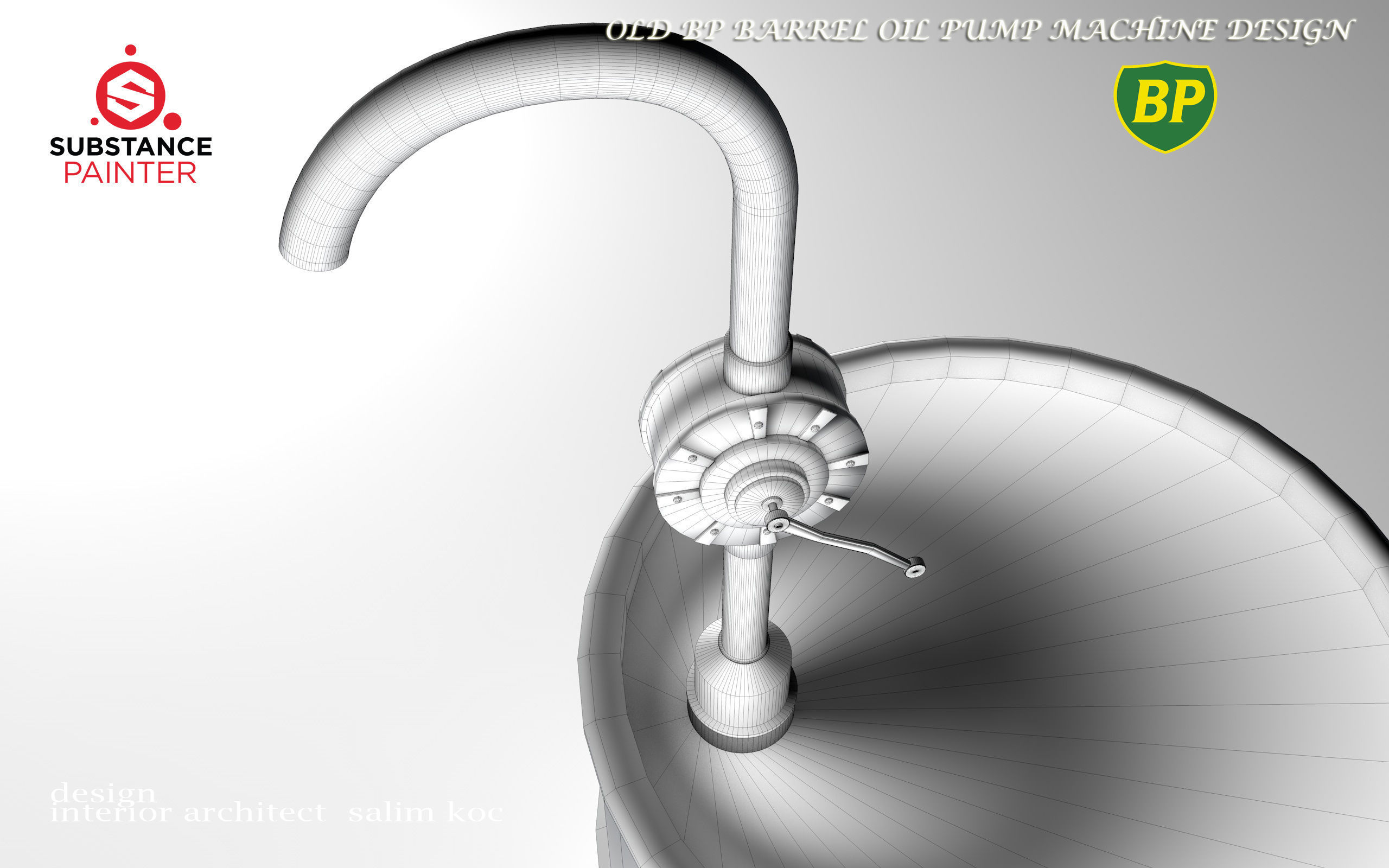 3D model OLD BP BARREL OIL PUMP DESIGN VR / AR / low-poly | CGTrader