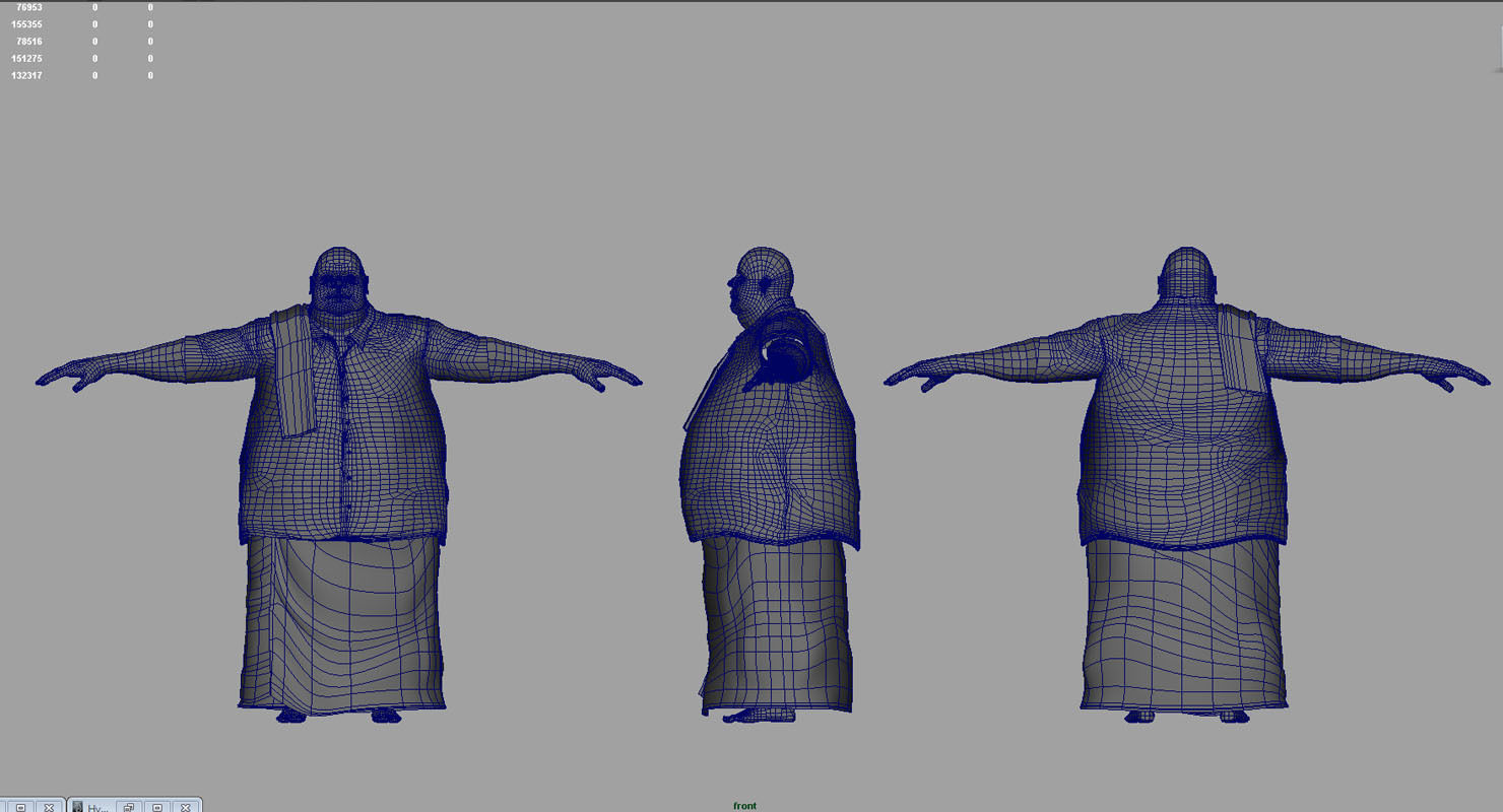 fat man traditional dress 3d model 3D model | CGTrader