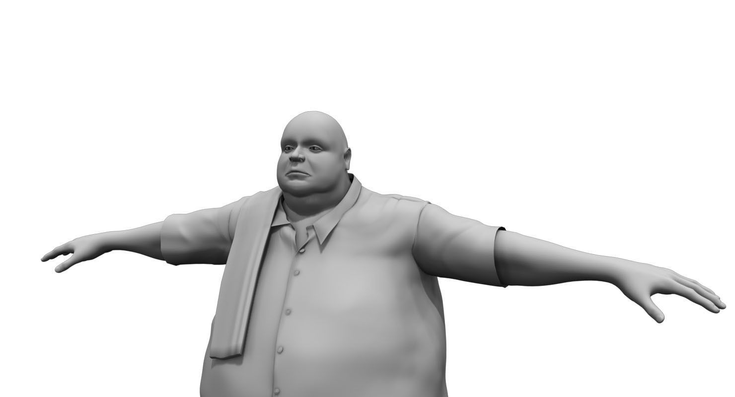 fat man traditional dress 3d model 3D model | CGTrader