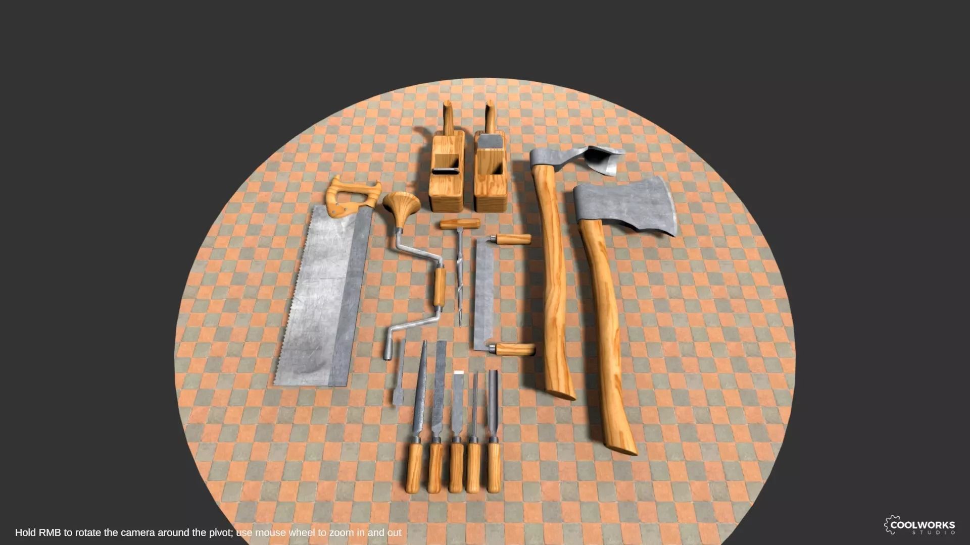 Carpentry Tools free VR / AR / low-poly 3D model | CGTrader