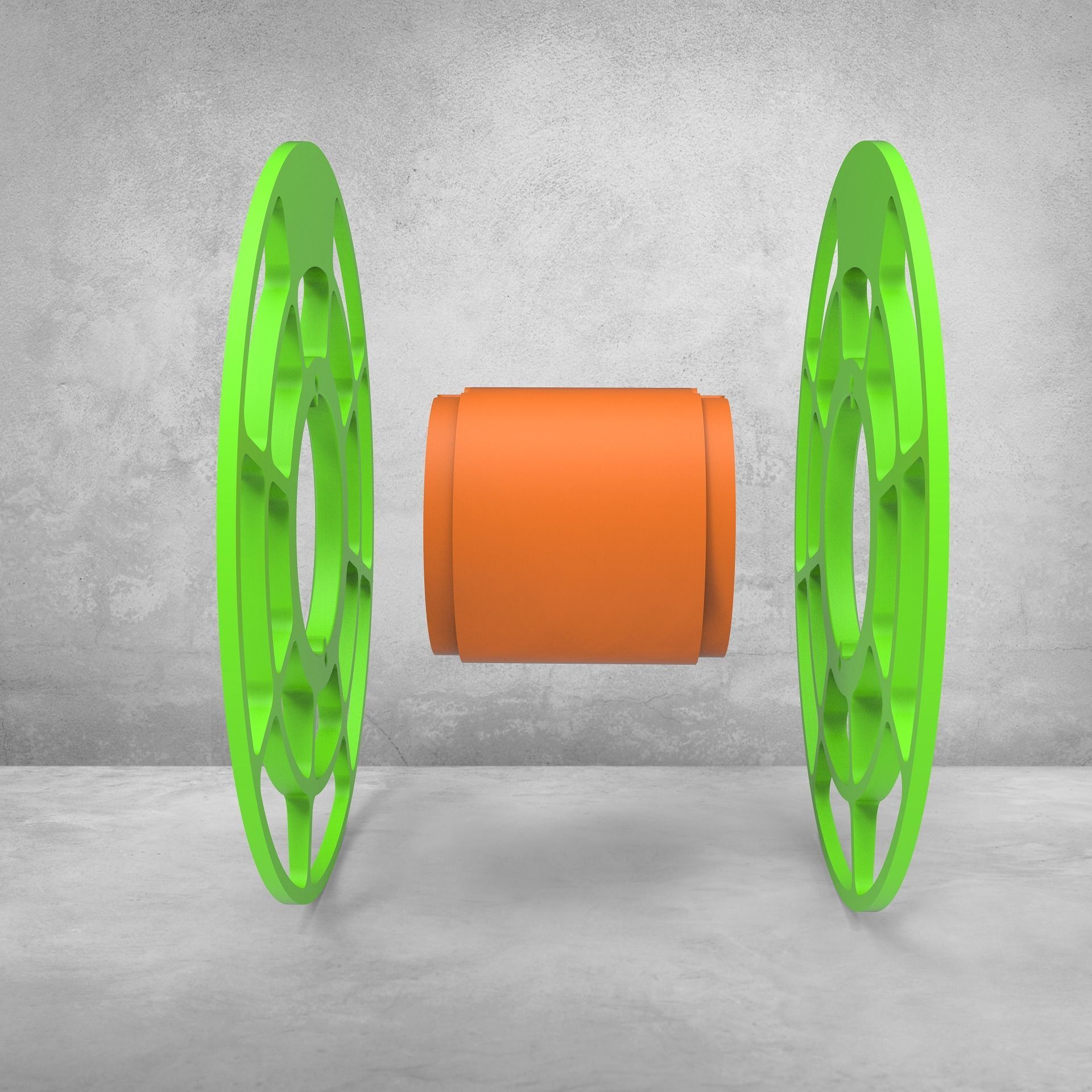 Empty spool assembly 3D model 3D printable | CGTrader