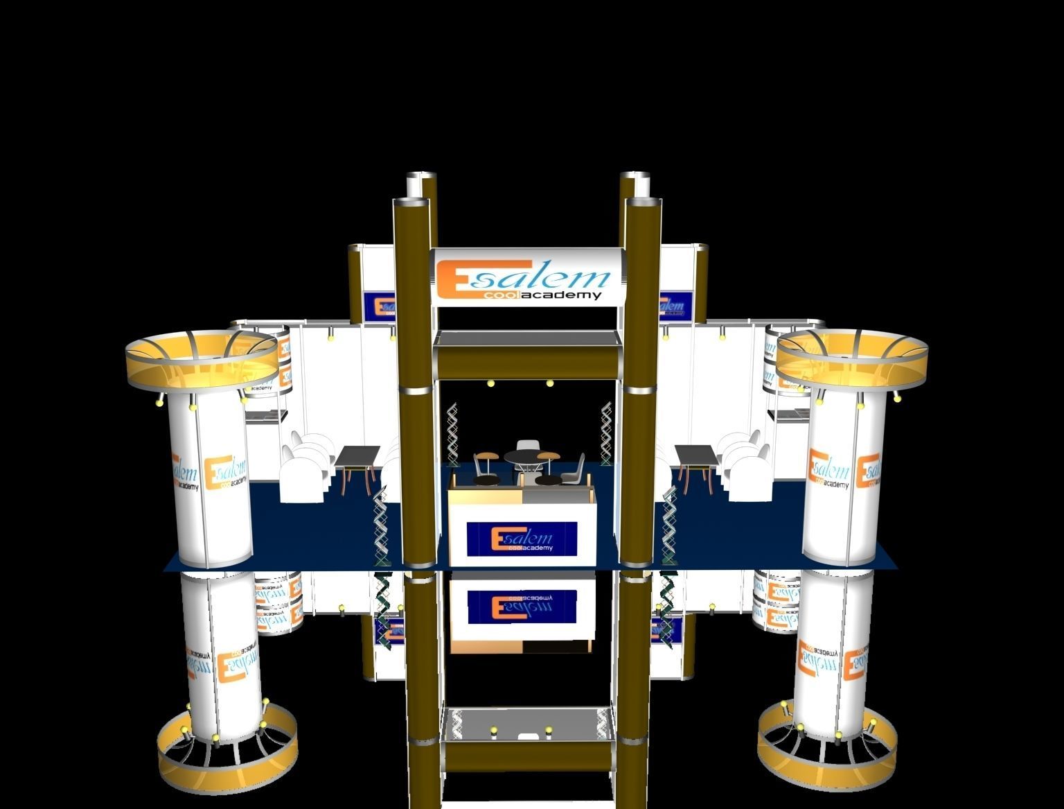 3d stand Exhibition booth 5x10 Octanorm system 3D model | CGTrader