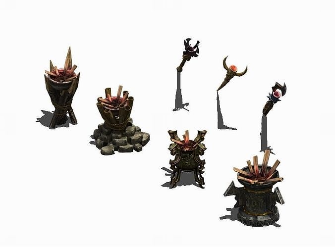 Brazier - torch 3D model | CGTrader