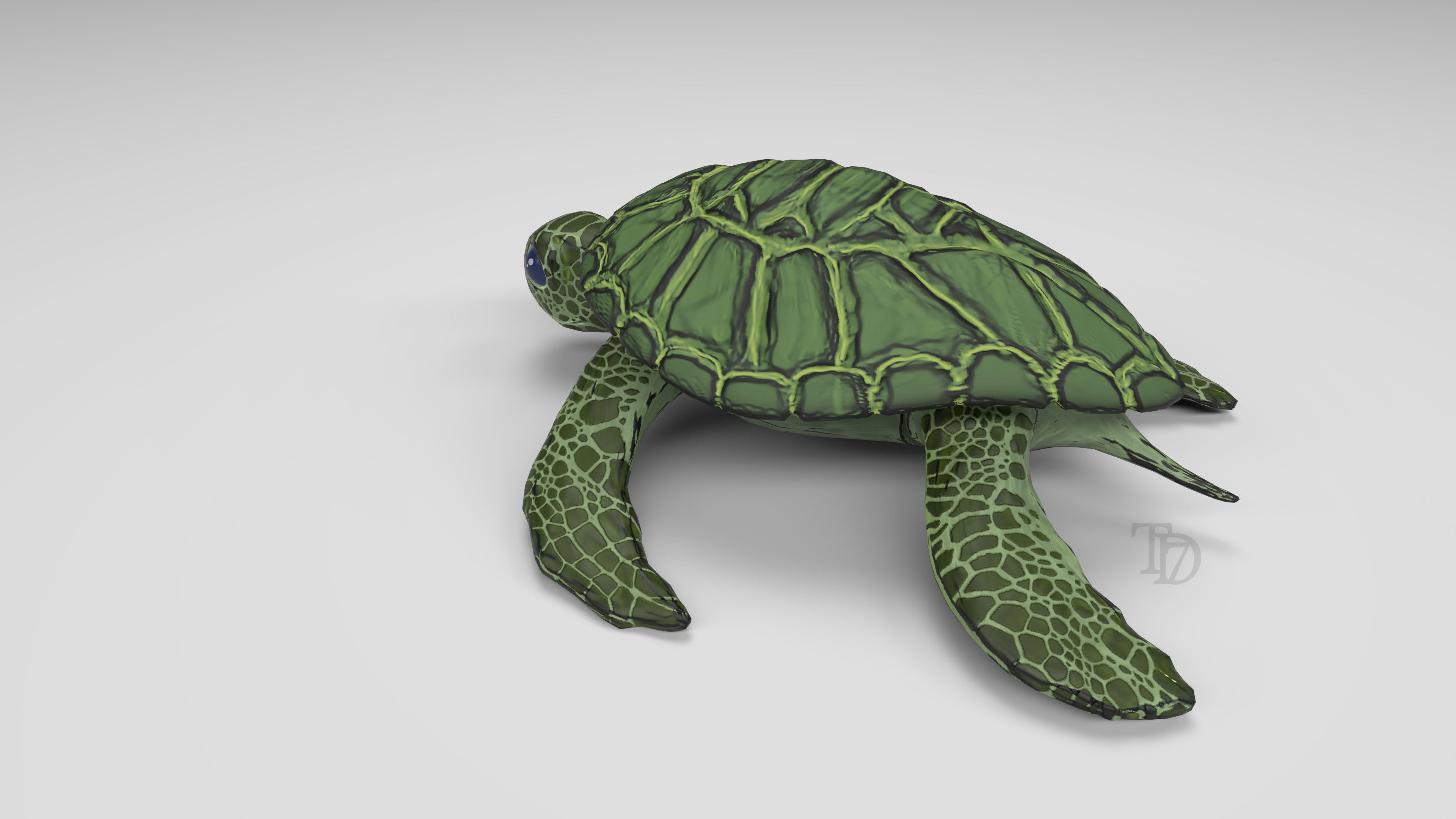 3D model Stylized Turtle - Multiple Texture Options VR / AR / low-poly ...