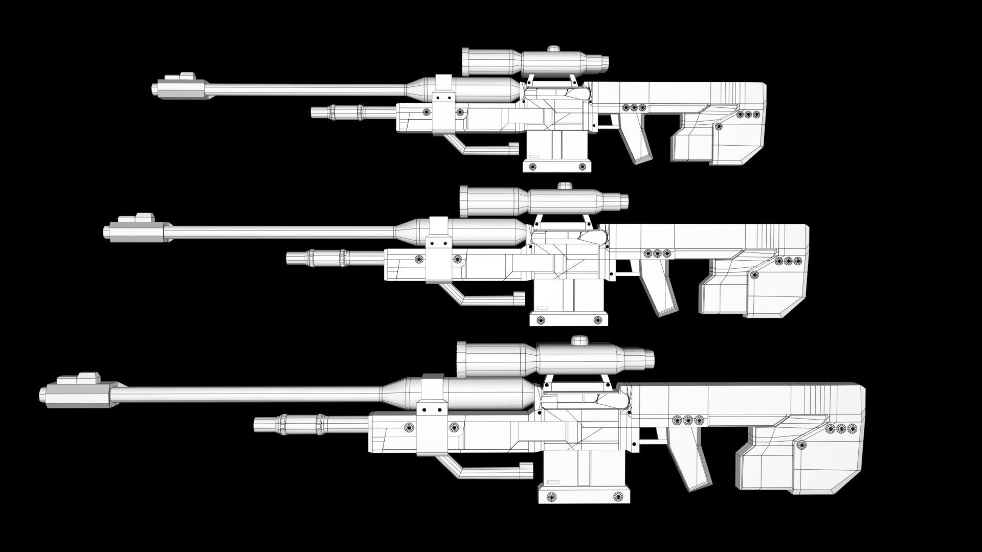 3D model Snipper gun with scope VR / AR / low-poly | CGTrader