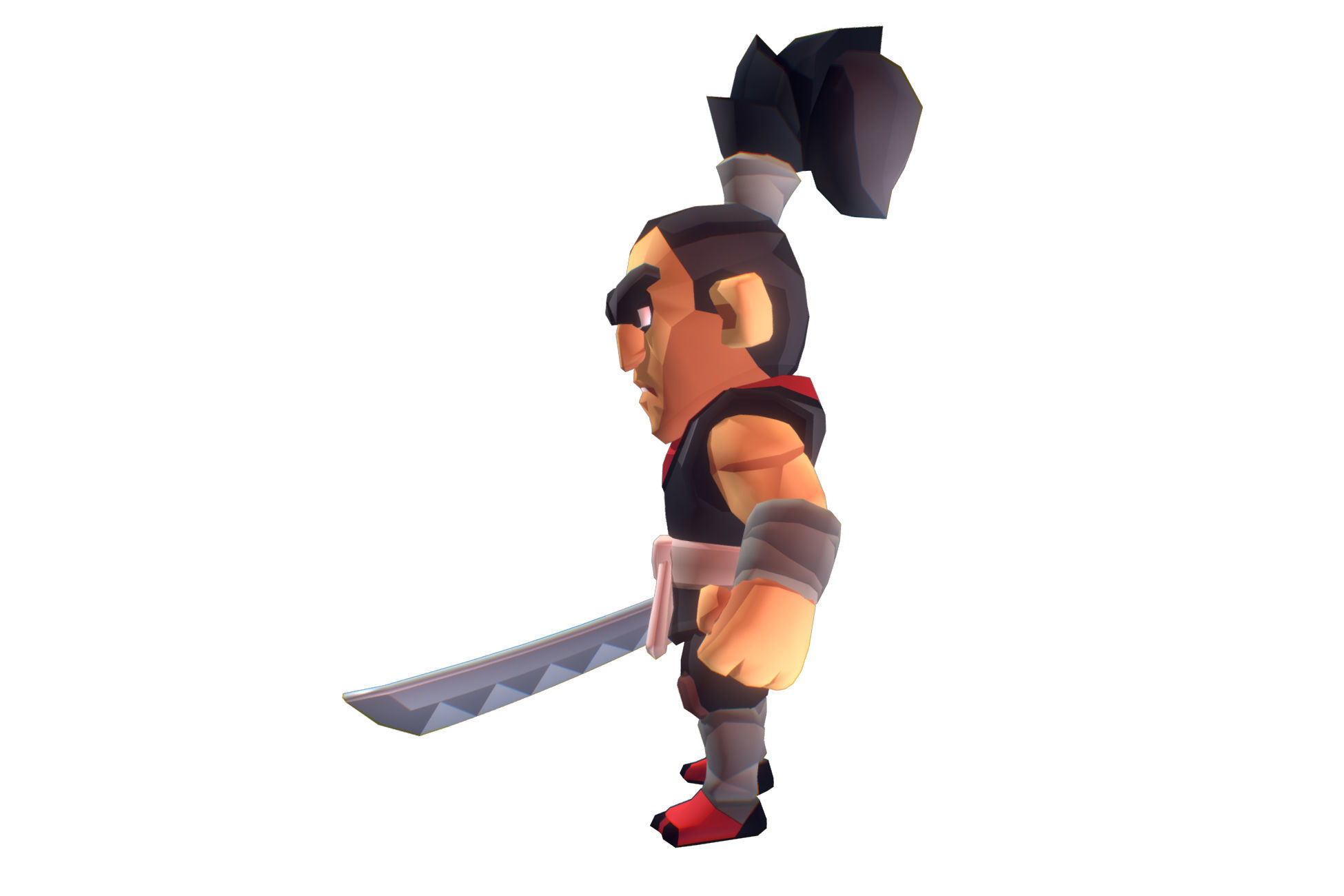 3D model Ronin The Samurai - Proto Series VR / AR / low-poly rigged ...