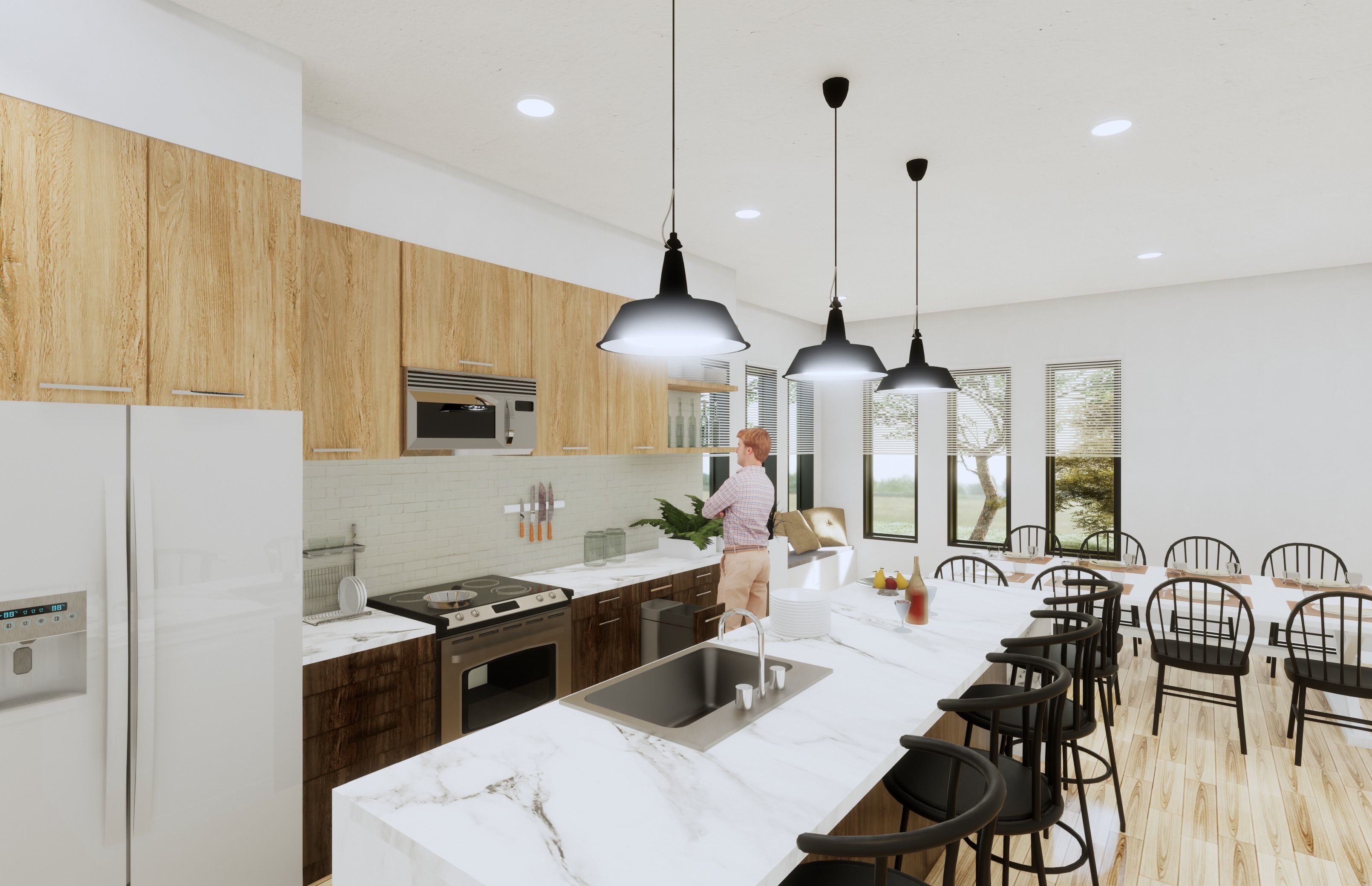 Full Kitchen Revit Model Scene 3D model | CGTrader