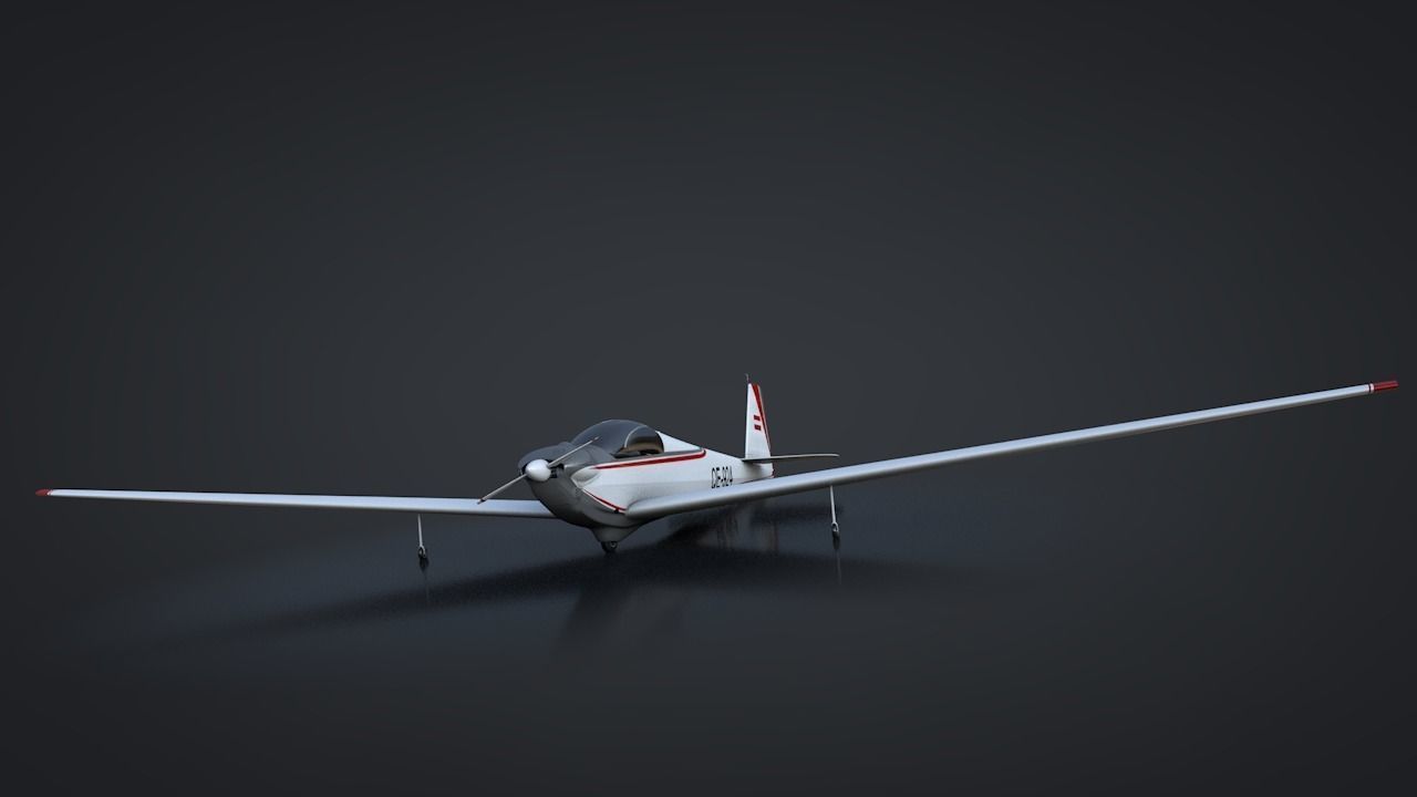 3D model Falke SF-28 Rigged C4D Low Poly VR / AR / low-poly rigged ...