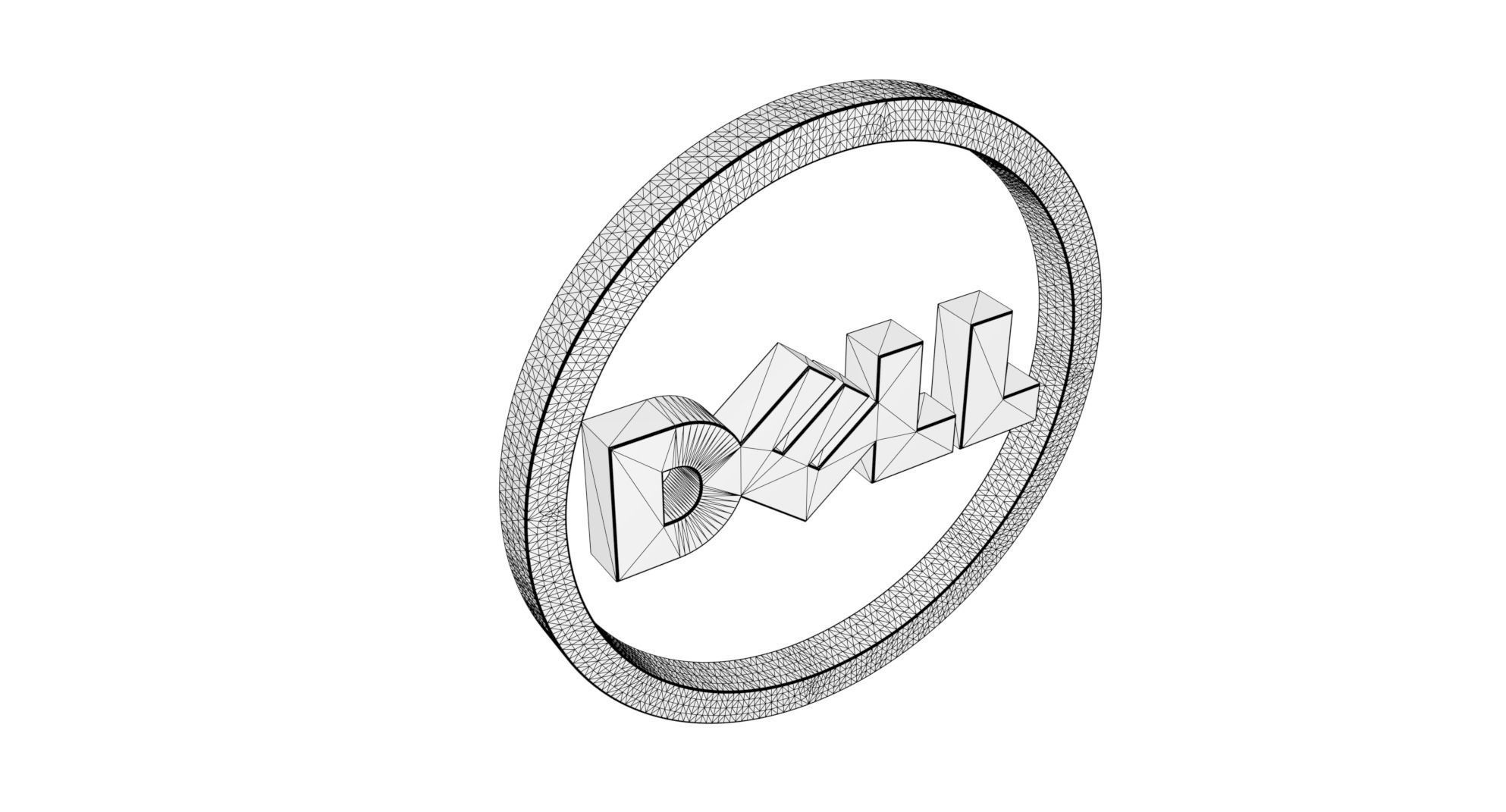DELL 3D Logo free 3D model | CGTrader