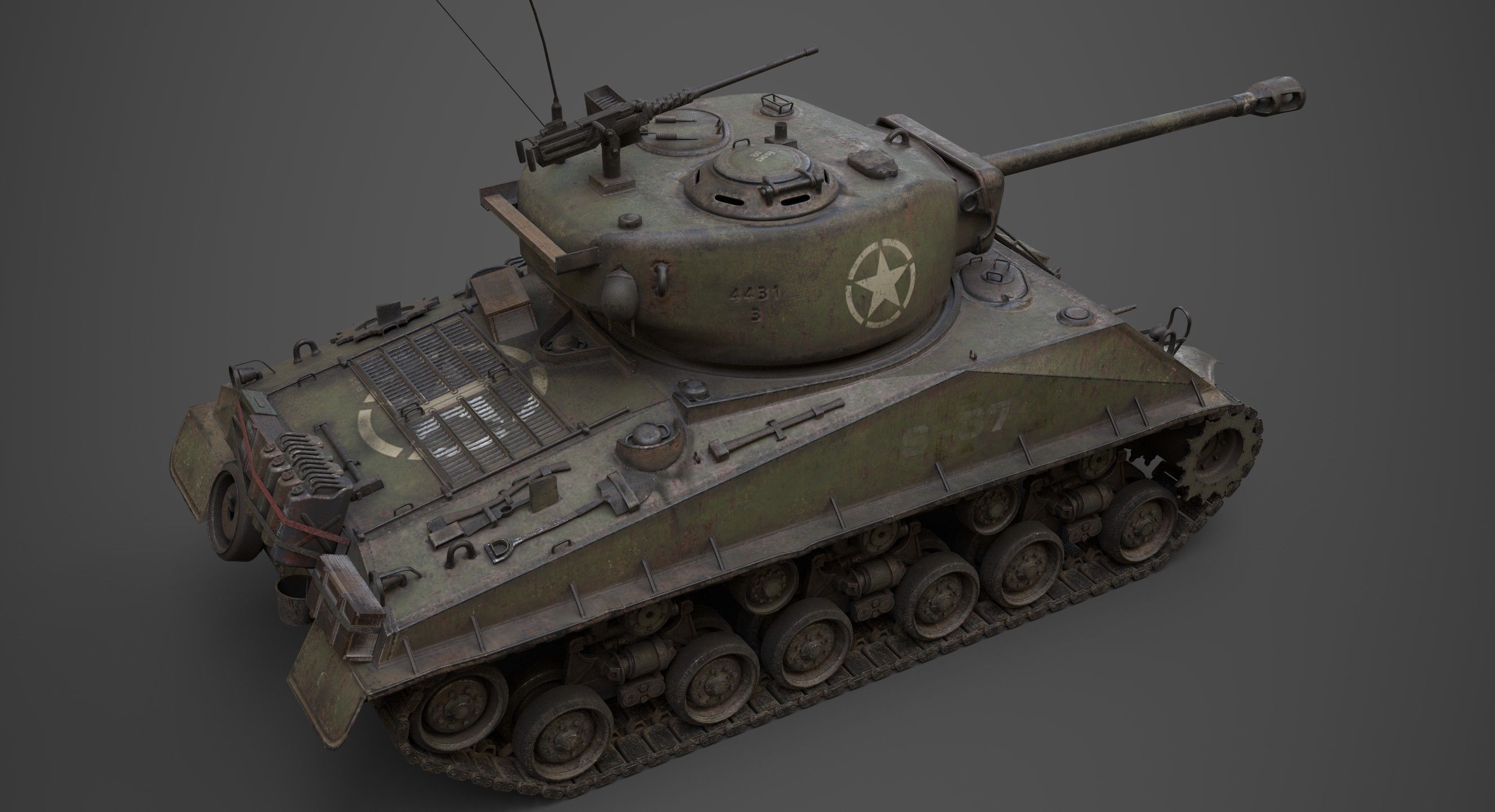 3D model sherman M4 VR / AR / low-poly | CGTrader