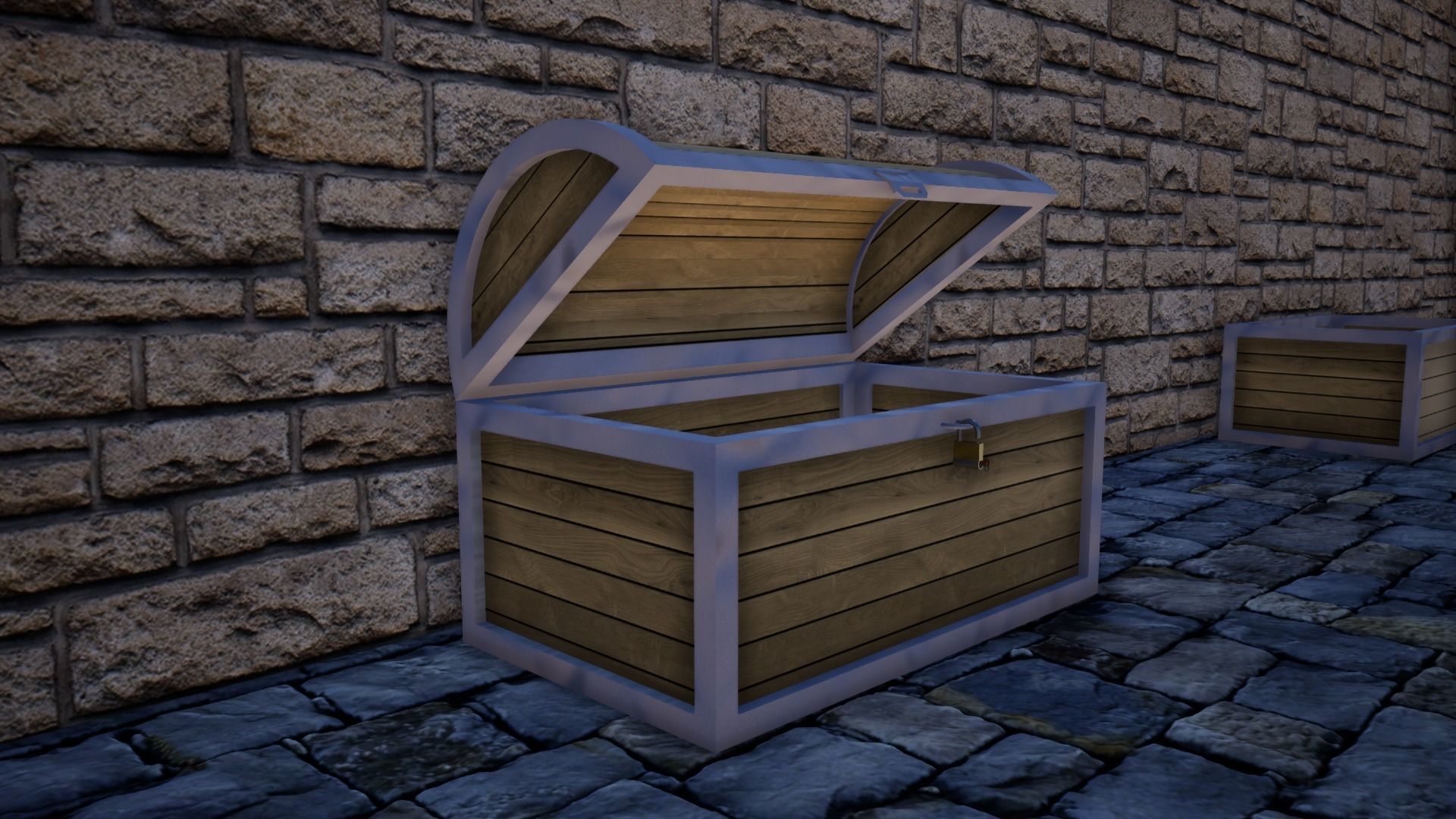 3D model Chest and locks VR / AR / low-poly | CGTrader