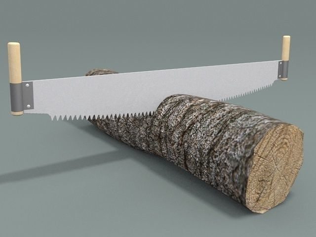Saw and Log 3D model | CGTrader