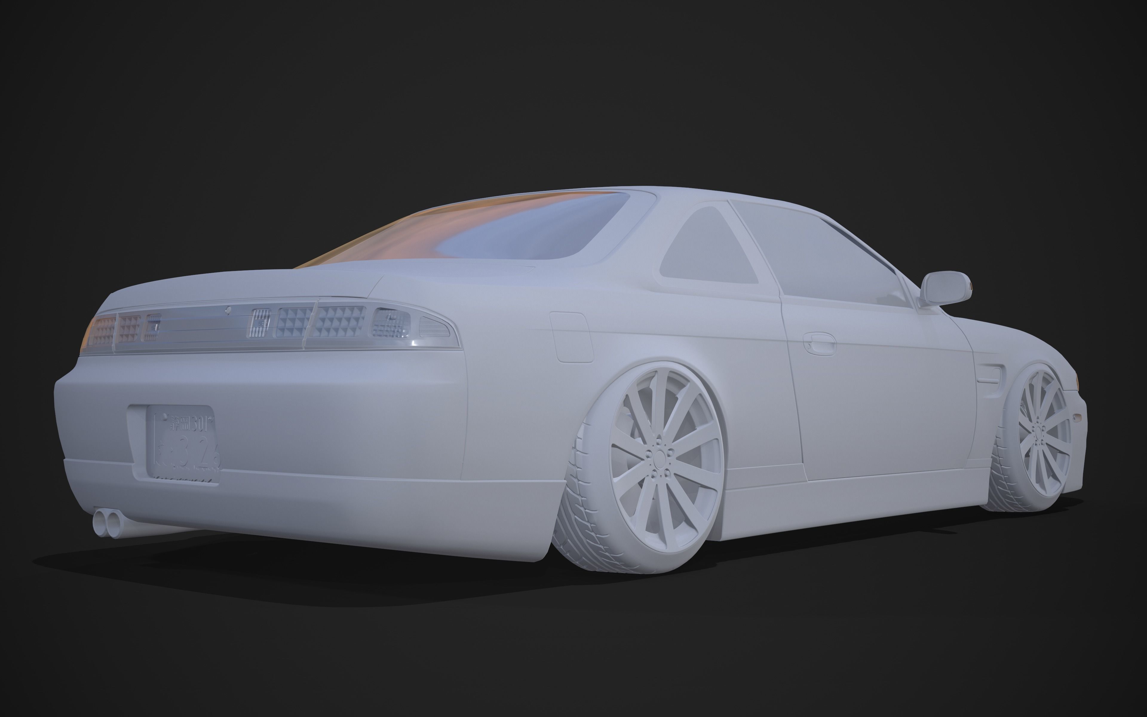 3D model Nissan Silvia S14 326 Power DLux bodykit VR / AR / low-poly ...