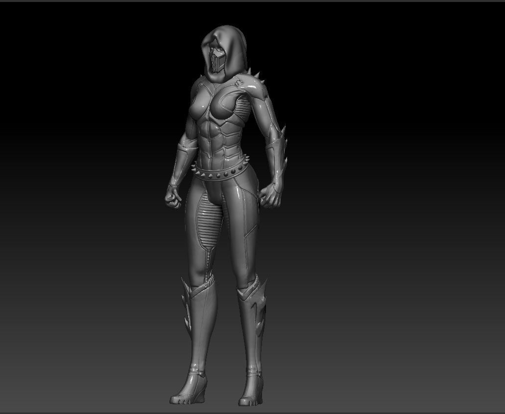 Mortal Kombat Girl 3D model 3D printable | CGTrader