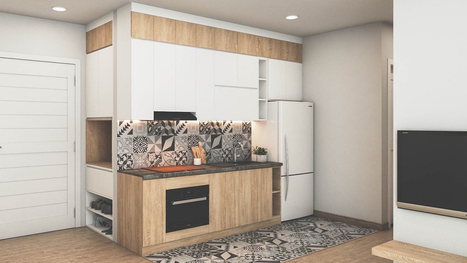 Contemporary Sketchup Kitchen Model Scene 3D model | CGTrader