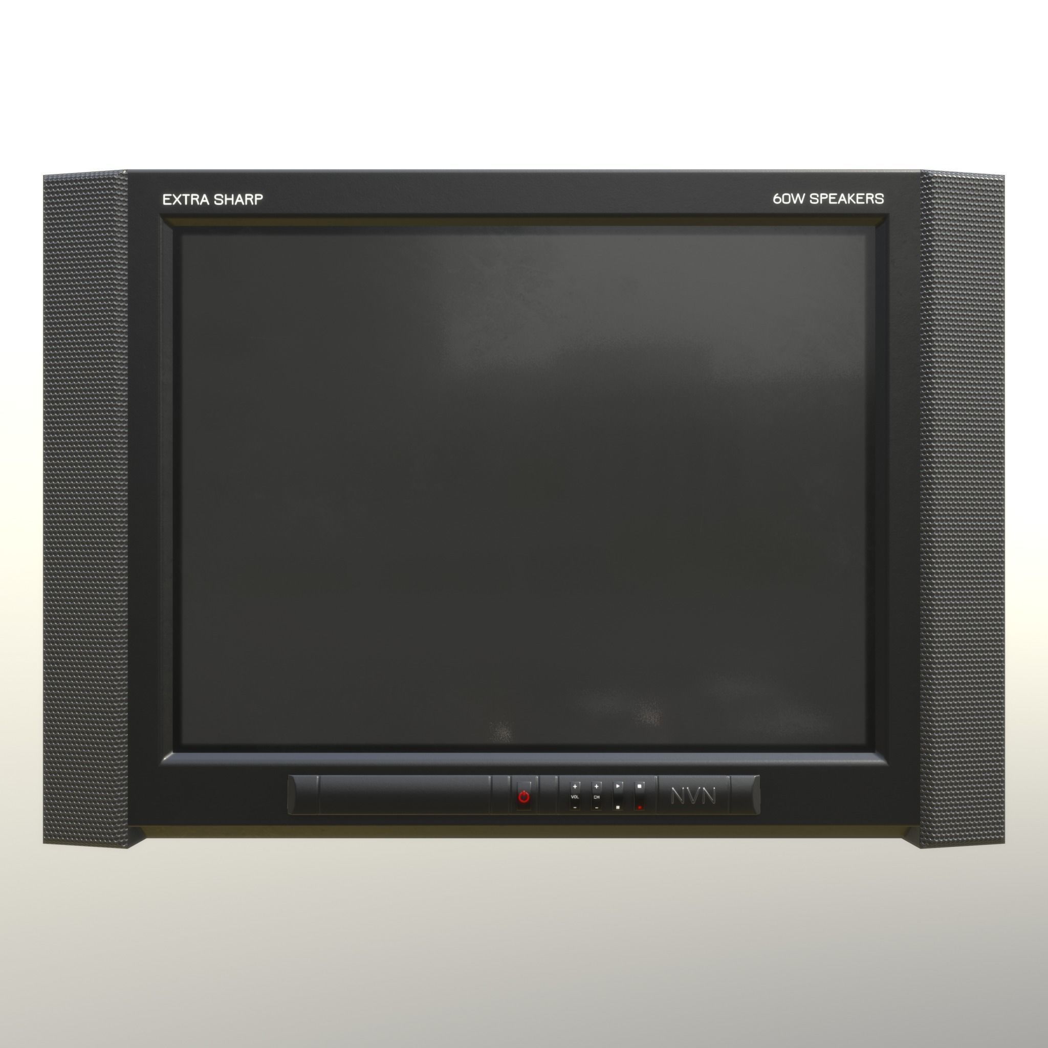2000s CRT TV and Remote Control - Black 3D Model Collection | CGTrader