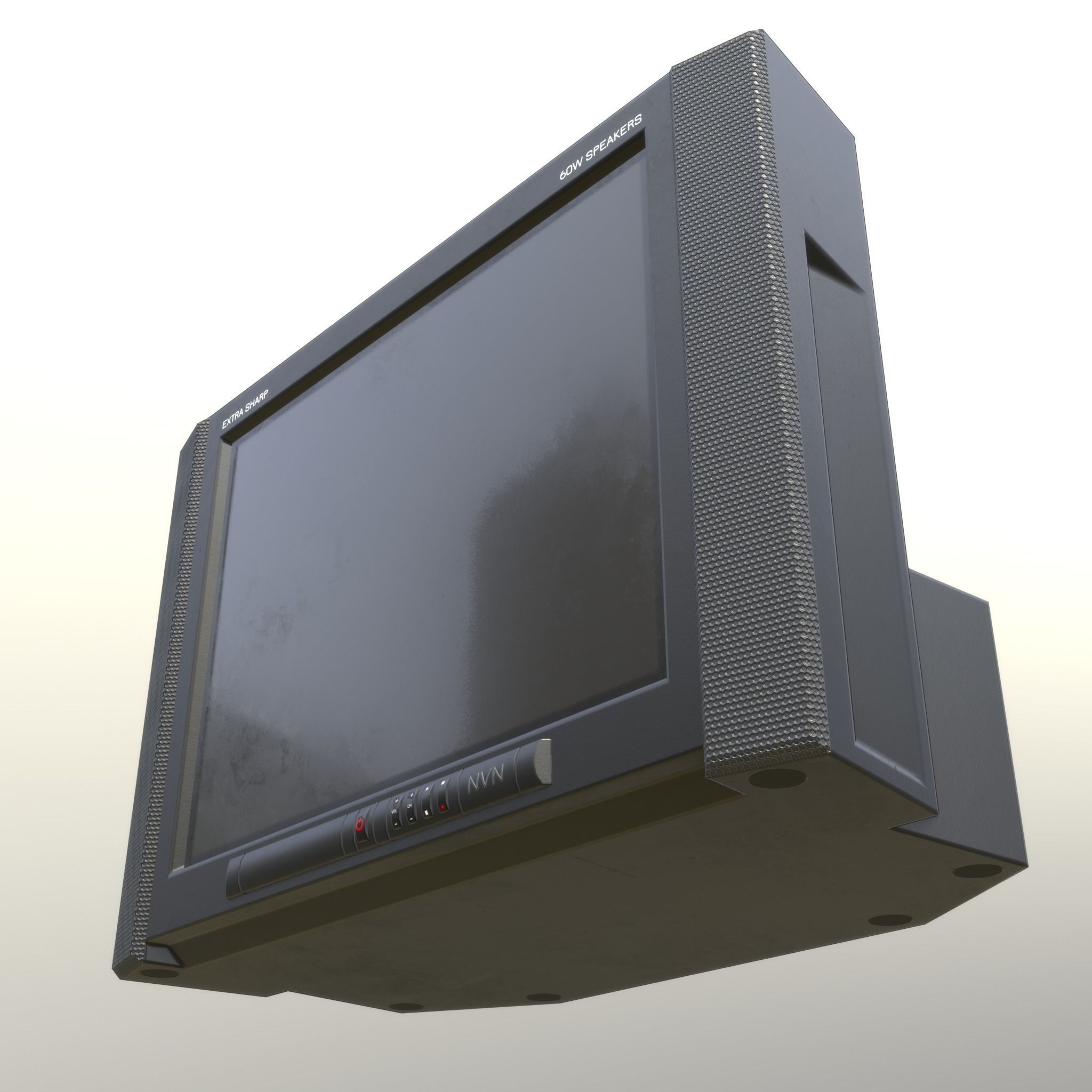 2000s CRT TV and Remote Control - Black 3D Model Collection | CGTrader