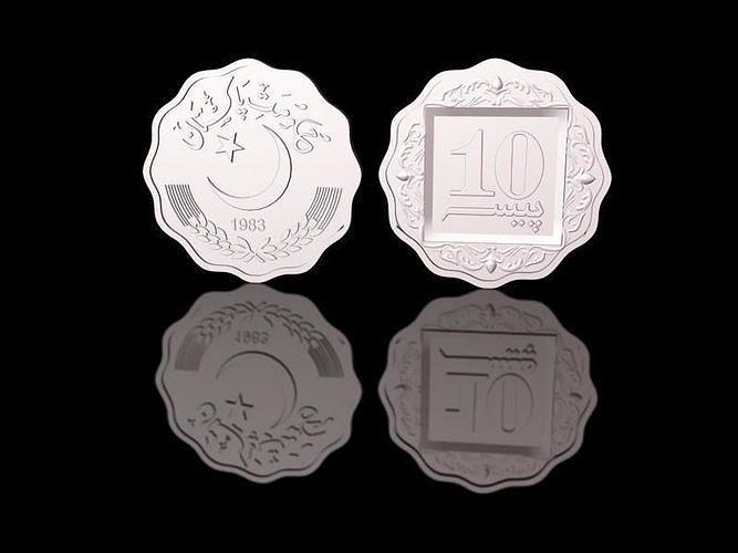 Pakistani 10 paisa coin of 80s free 3D model | CGTrader