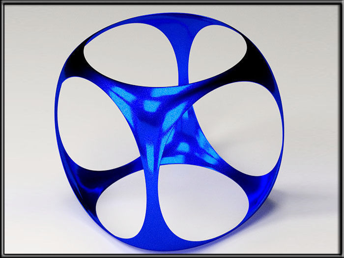 3D model Round hole opened Cube VR / AR / low-poly | CGTrader