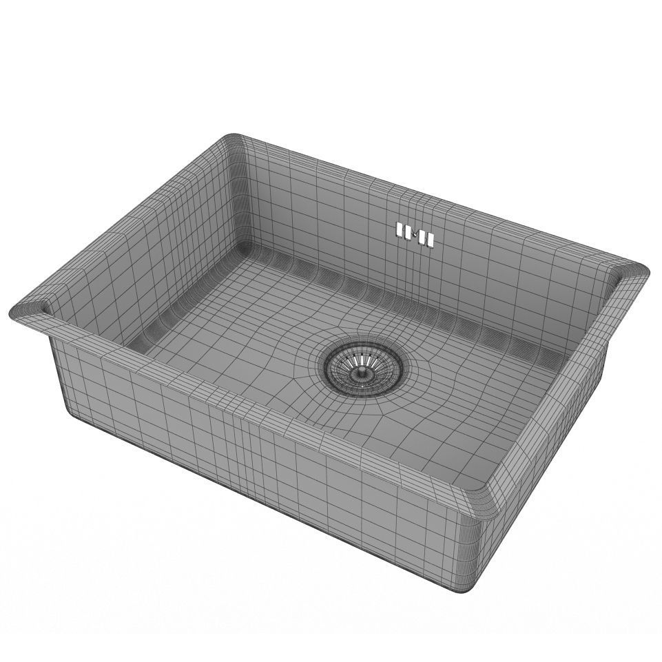 Bredskar Single Bowl Inset Sink 3D model | CGTrader
