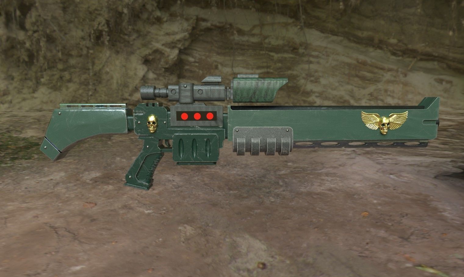 Vindicare assassin exitus rifle Warhammer 40k 3D model | CGTrader