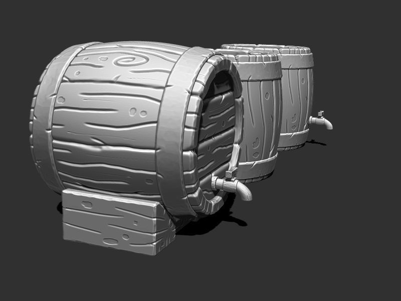 Barrel 01 for Printing 3D model 3D printable | CGTrader