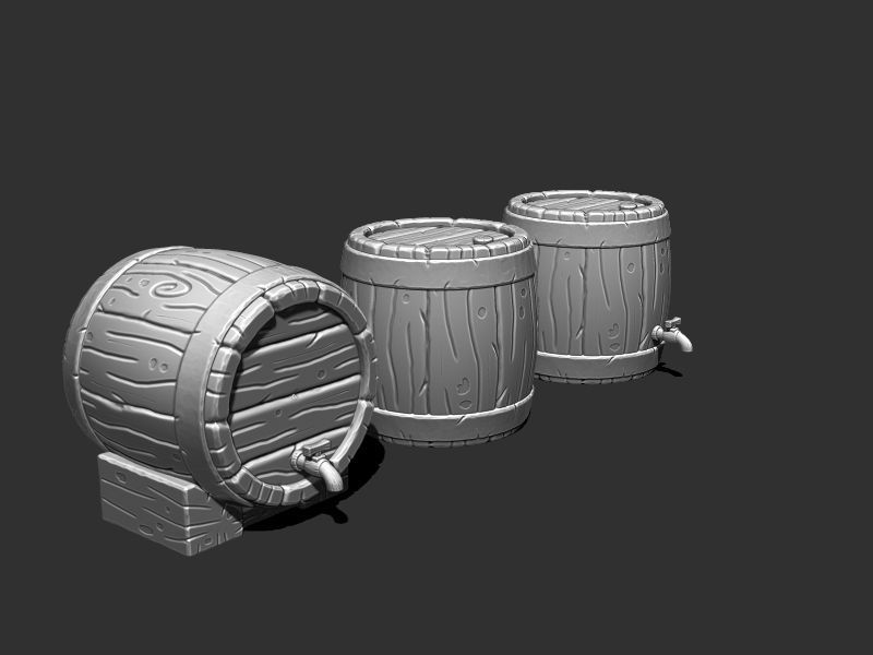 Barrel 01 for Printing 3D model 3D printable | CGTrader