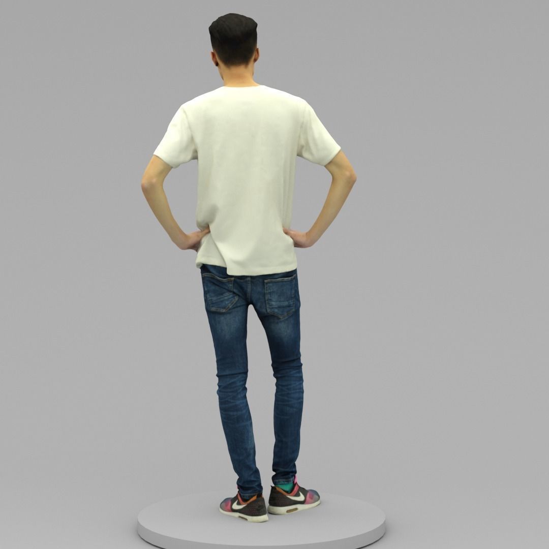 A Handsome Young Man Posing In Akimbo Posture 3D model | CGTrader