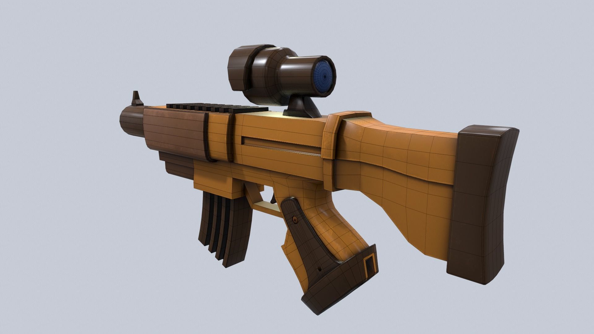 Cartoon Stylized Scar Shotgun 3D model | CGTrader