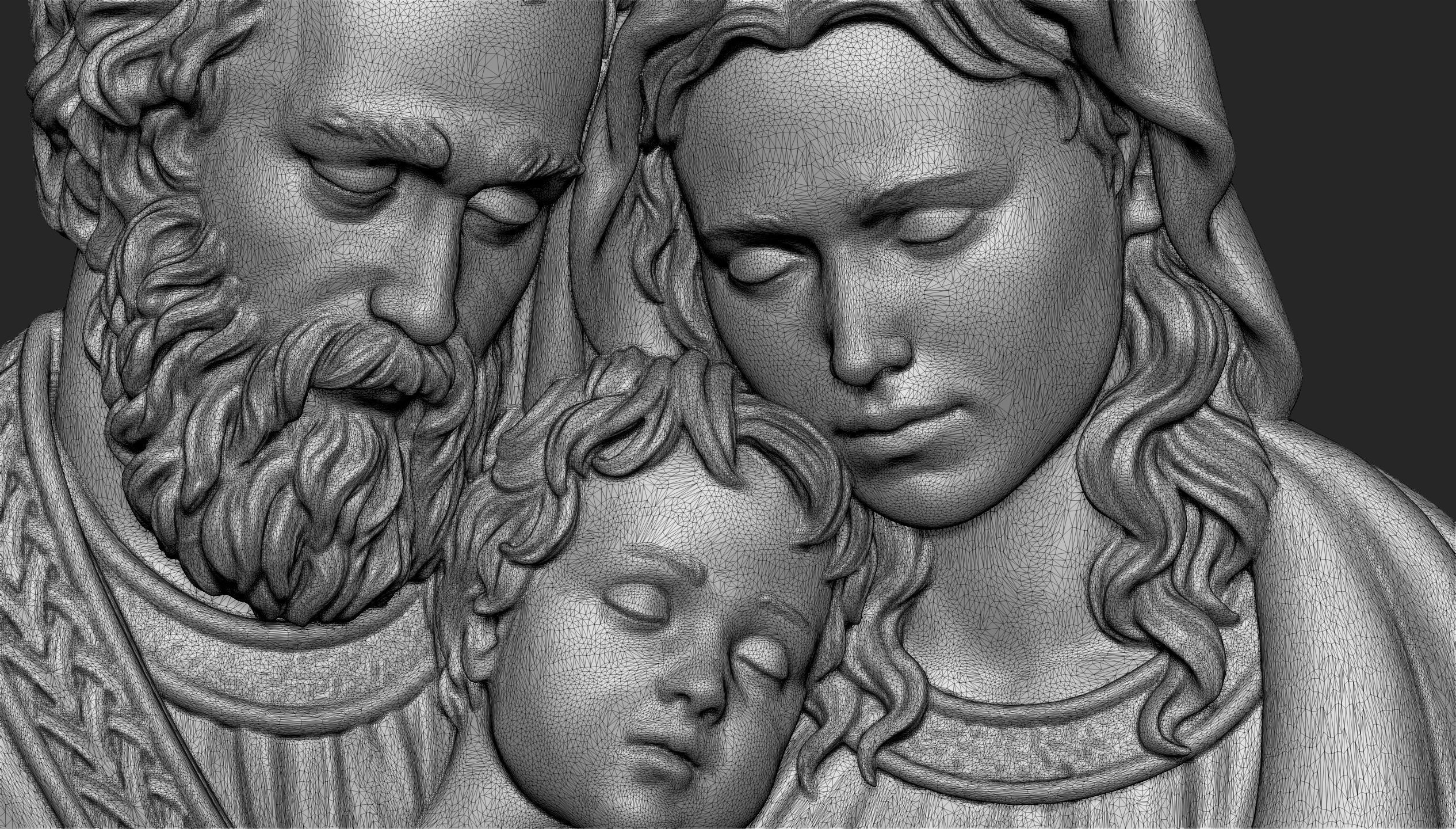 Holy Family Pendant 3D model 3D printable | CGTrader