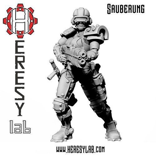 Heresylab - Sauberung Female Enforcer 3D model 3D printable | CGTrader